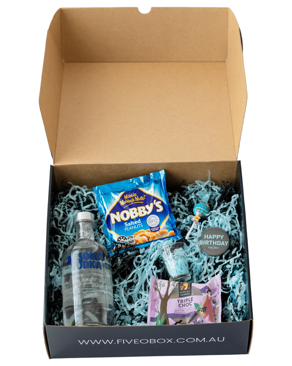 Buy Five O'box Birthday Gift Box - Absolut Vodka Online @Lowest Price