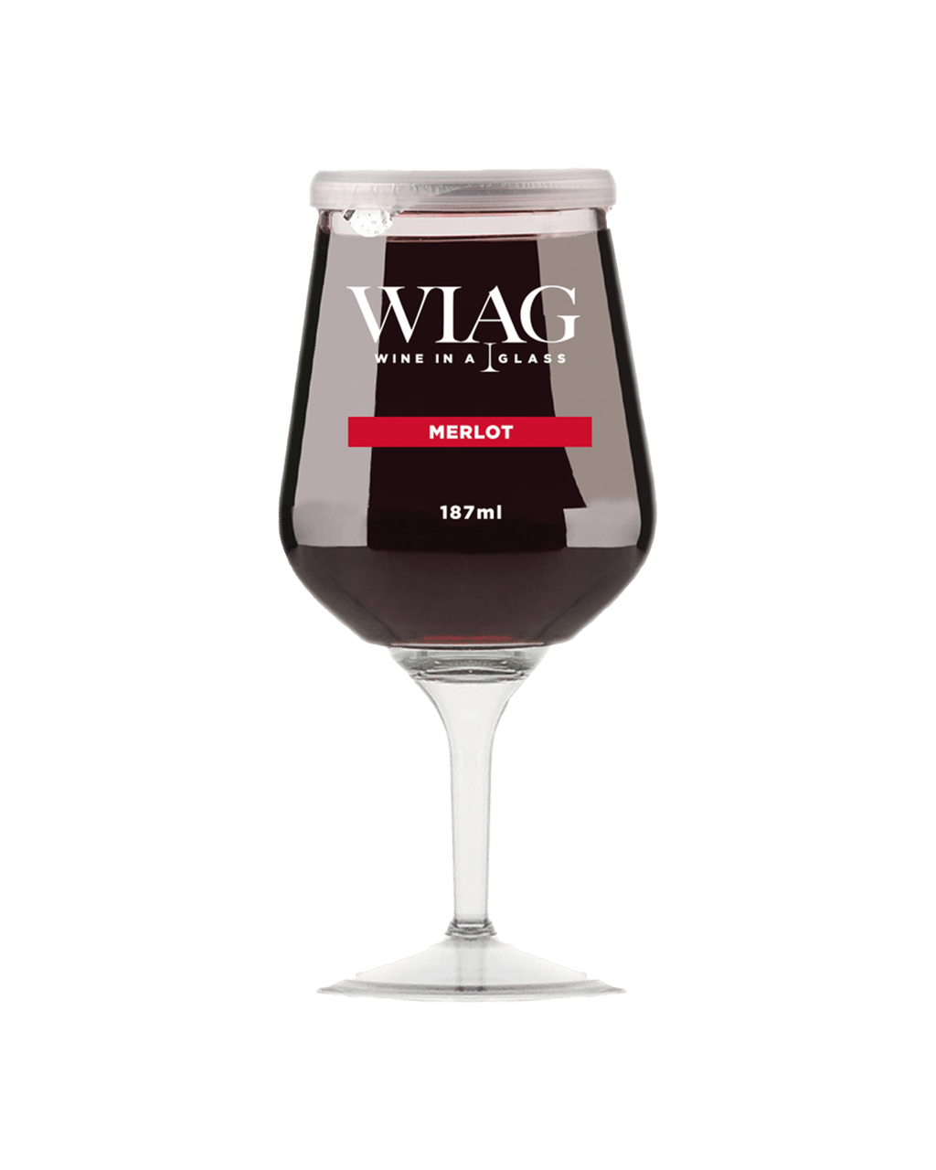 Buy Wiag Wine In A Glass Merlot Single Serve With Stem Non-glass 187ml ...
