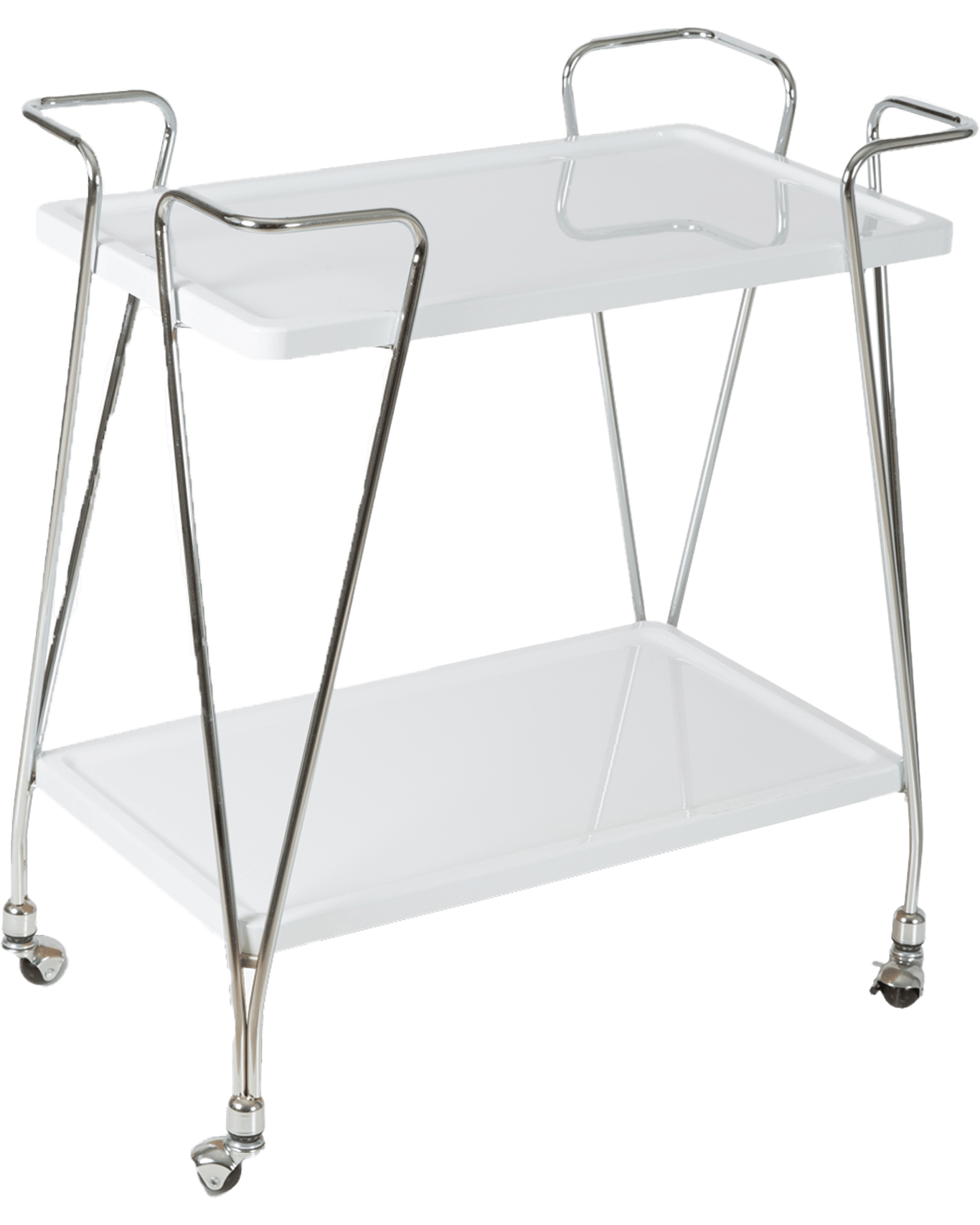 Buy H&g Living High Gloss Two Level Drinks Trolley With Metal Frame ...