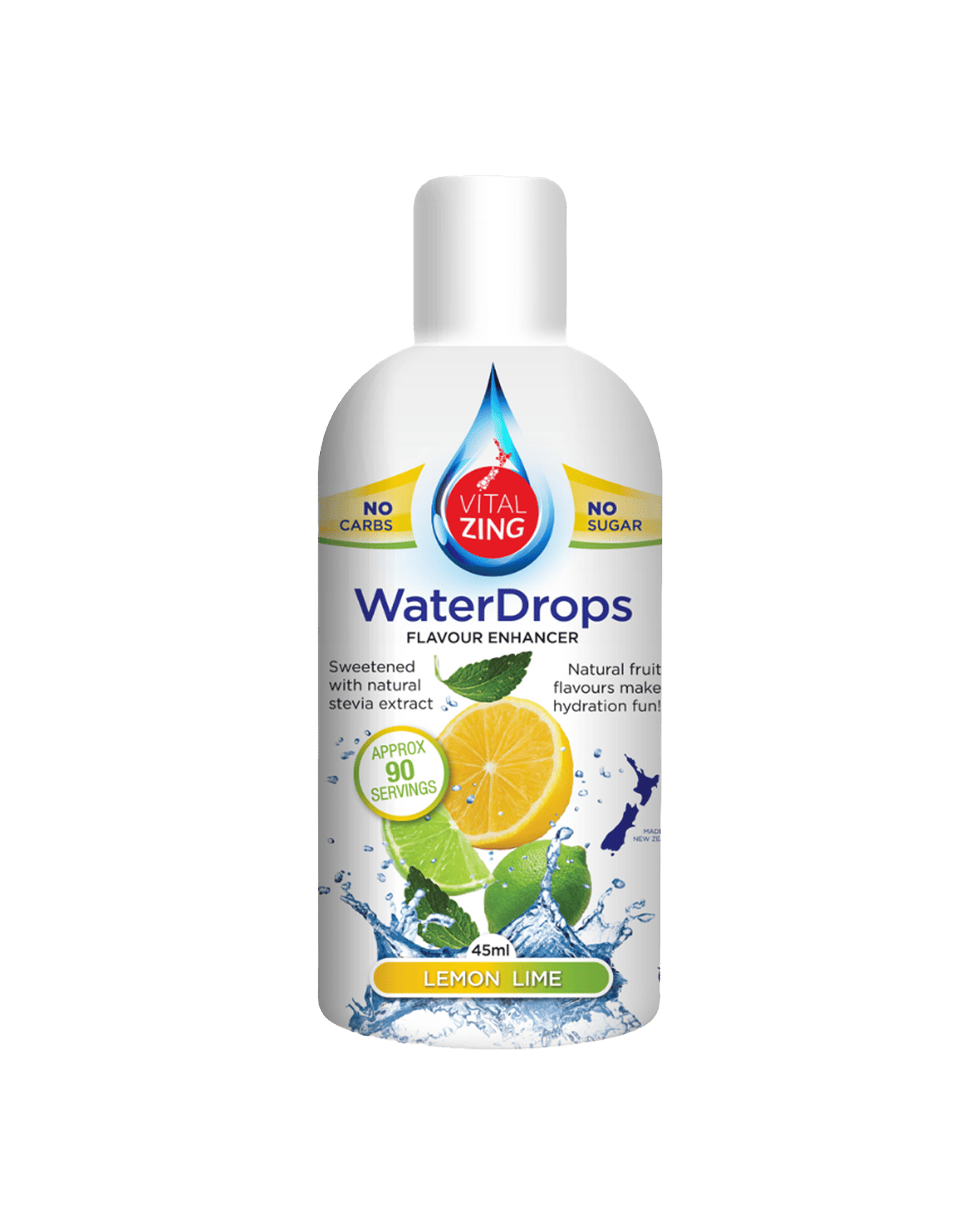 Buy Vital Zing Waterdrops Mix Flavour Pack (12 X 45ml) Online @Lowest Price
