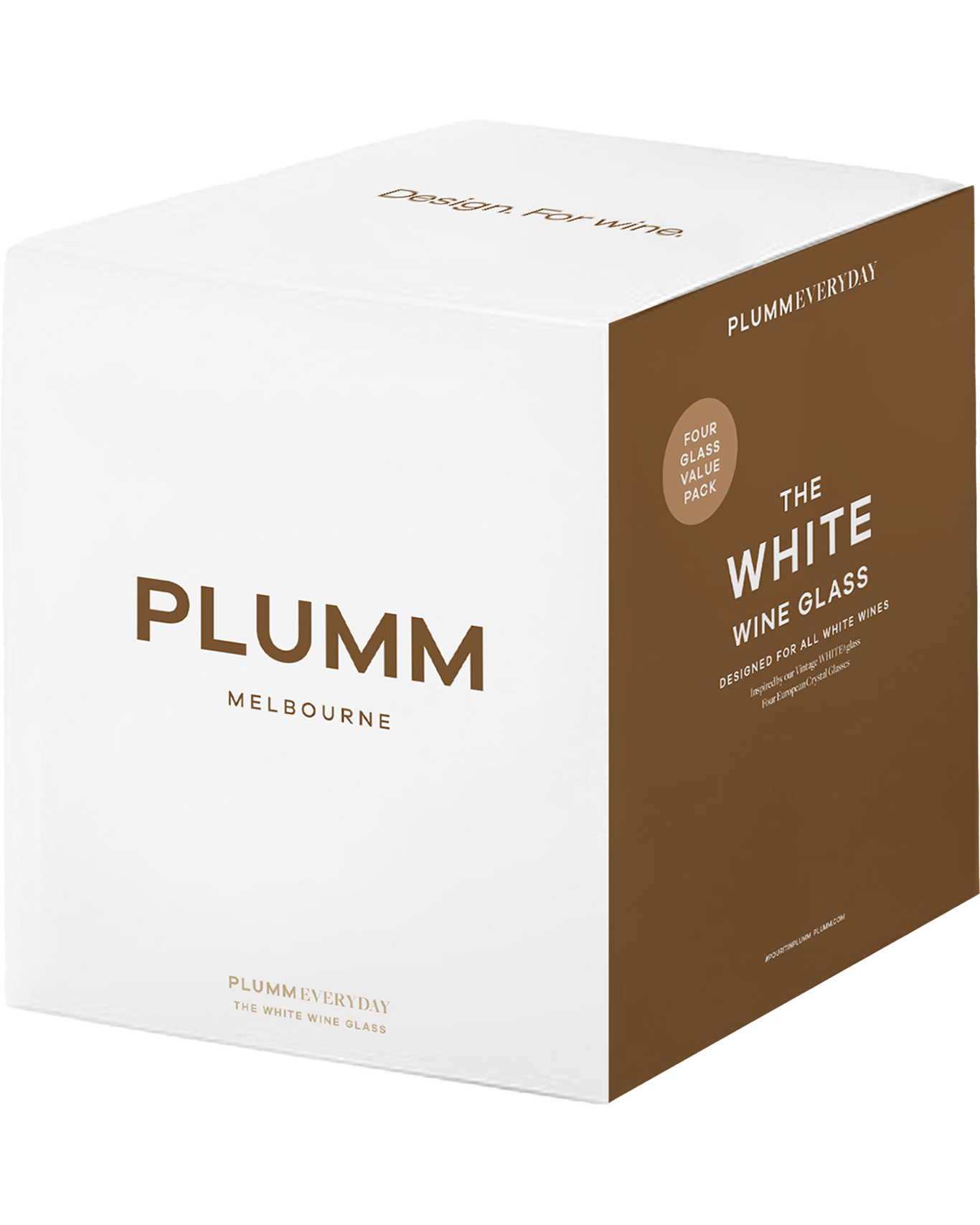 Buy Plumm Everyday The White Glass Set Of 4 Online @Lowest Price