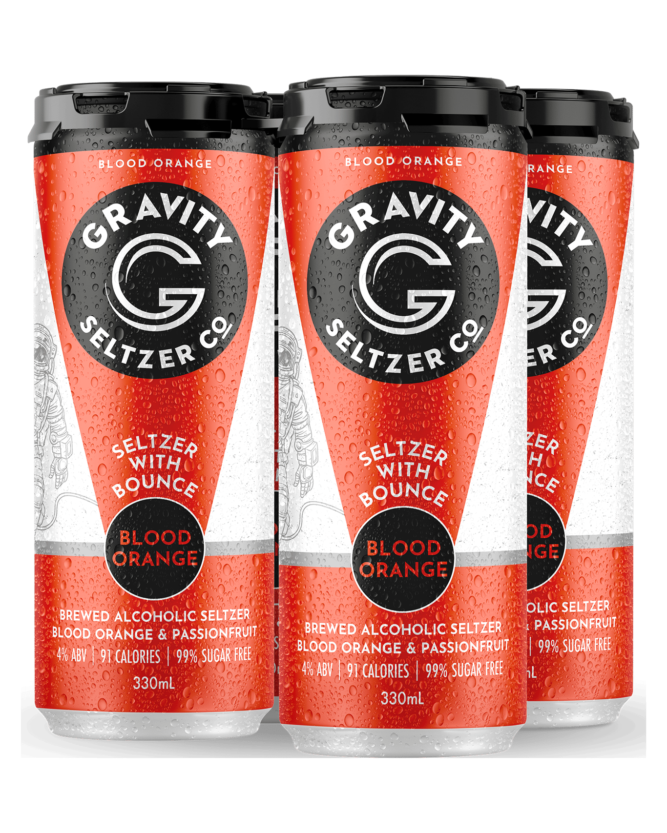 Buy Gravity Seltzer Co. Blood Orange & Passionfruit Seltzer Cans 330ml Online @Lowest Price