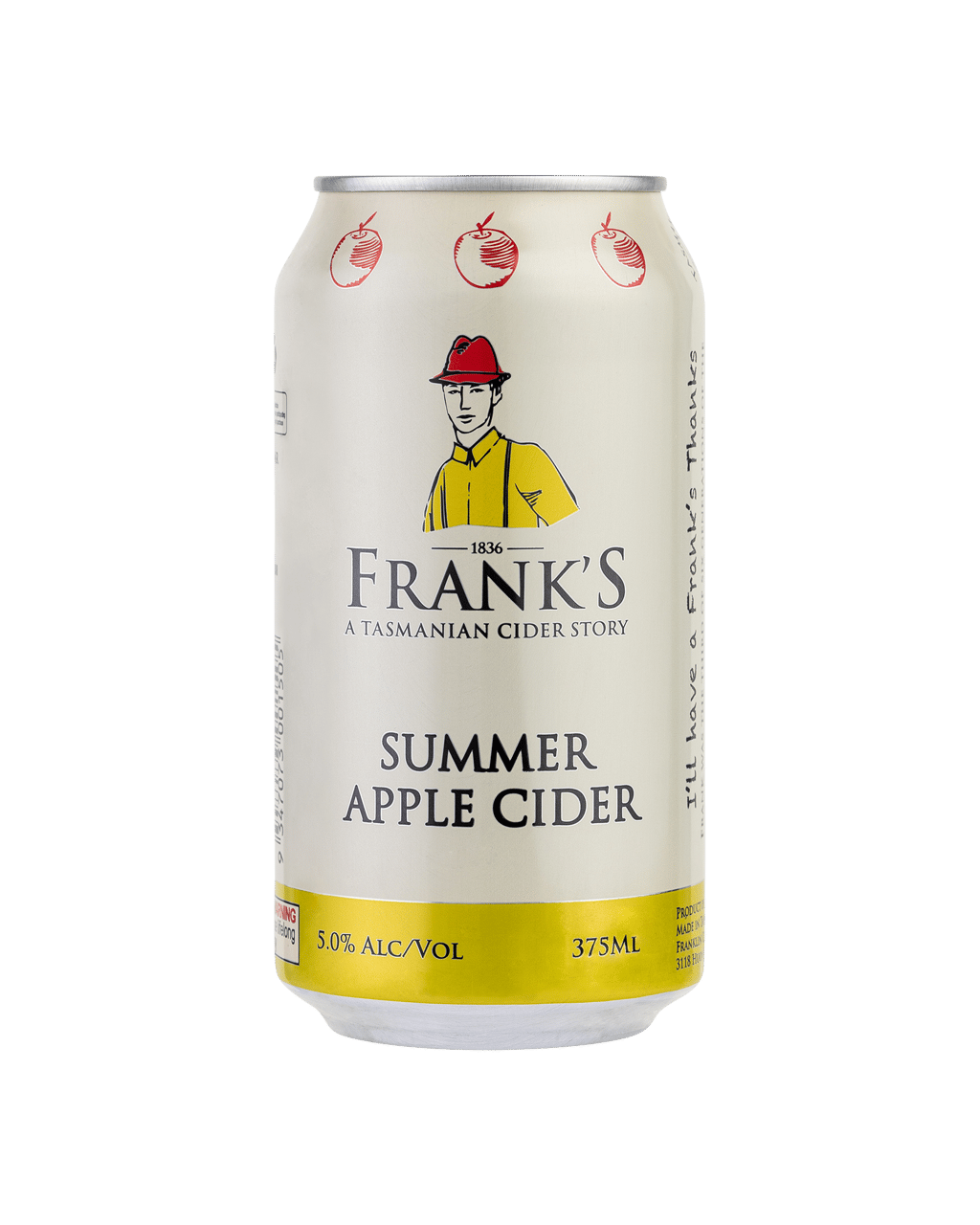 Buy Frank's Cider Summer Apple Cider Cans 375ml Online @Lowest Price
