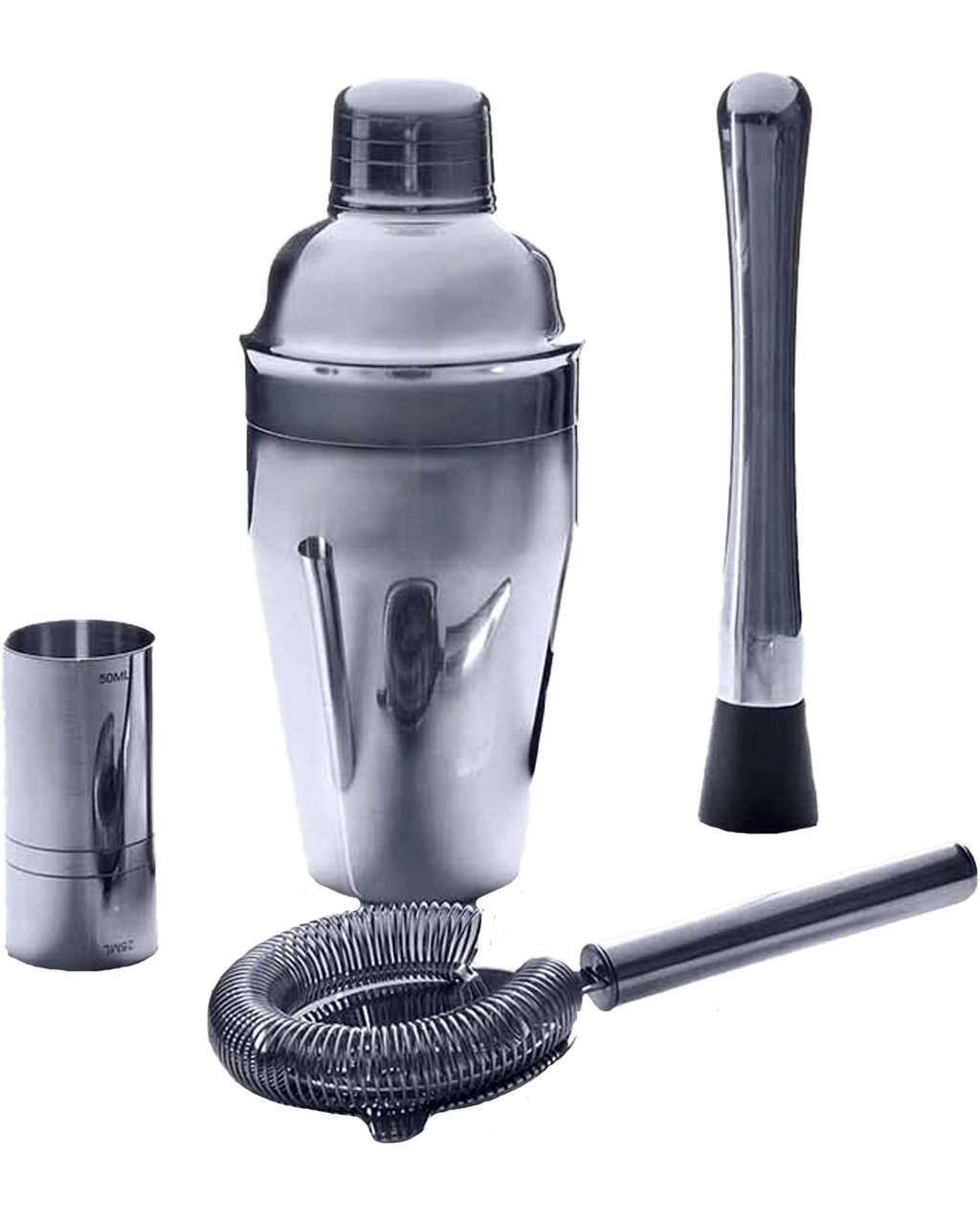Buy Salt And Pepper Bond Cocktail Set Stainless Steel Bartender Mixing Kit Silver Online