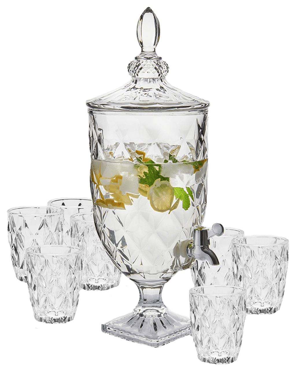 Buy Salt & Pepper 9pc Camden Drink Juice Dispenser Jar & Tumblers Set Clear 4.8l Online @Lowest ...