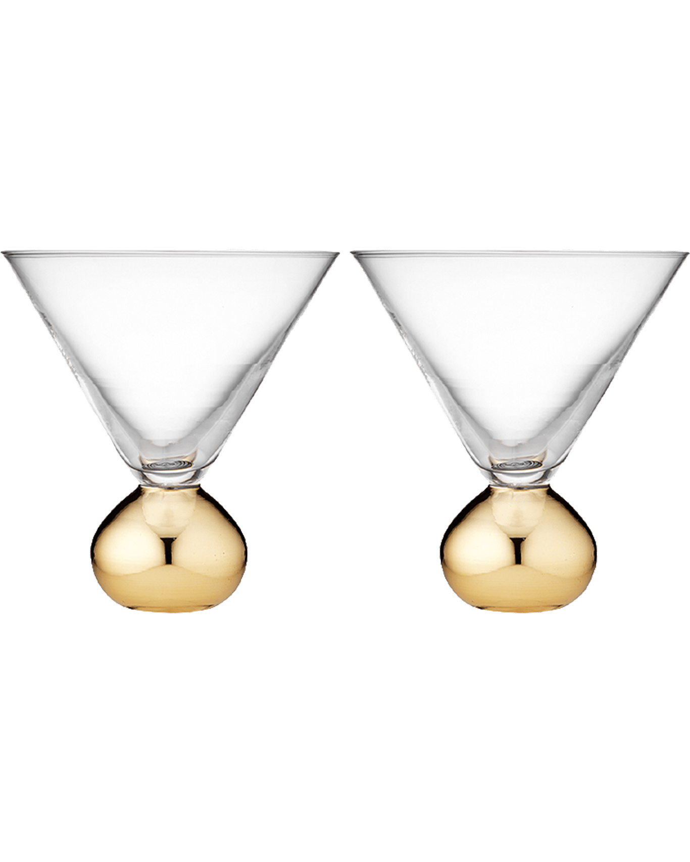Buy Tempa Astrid Gold Martini Glass Wine/cocktail Glassware Drinking ...
