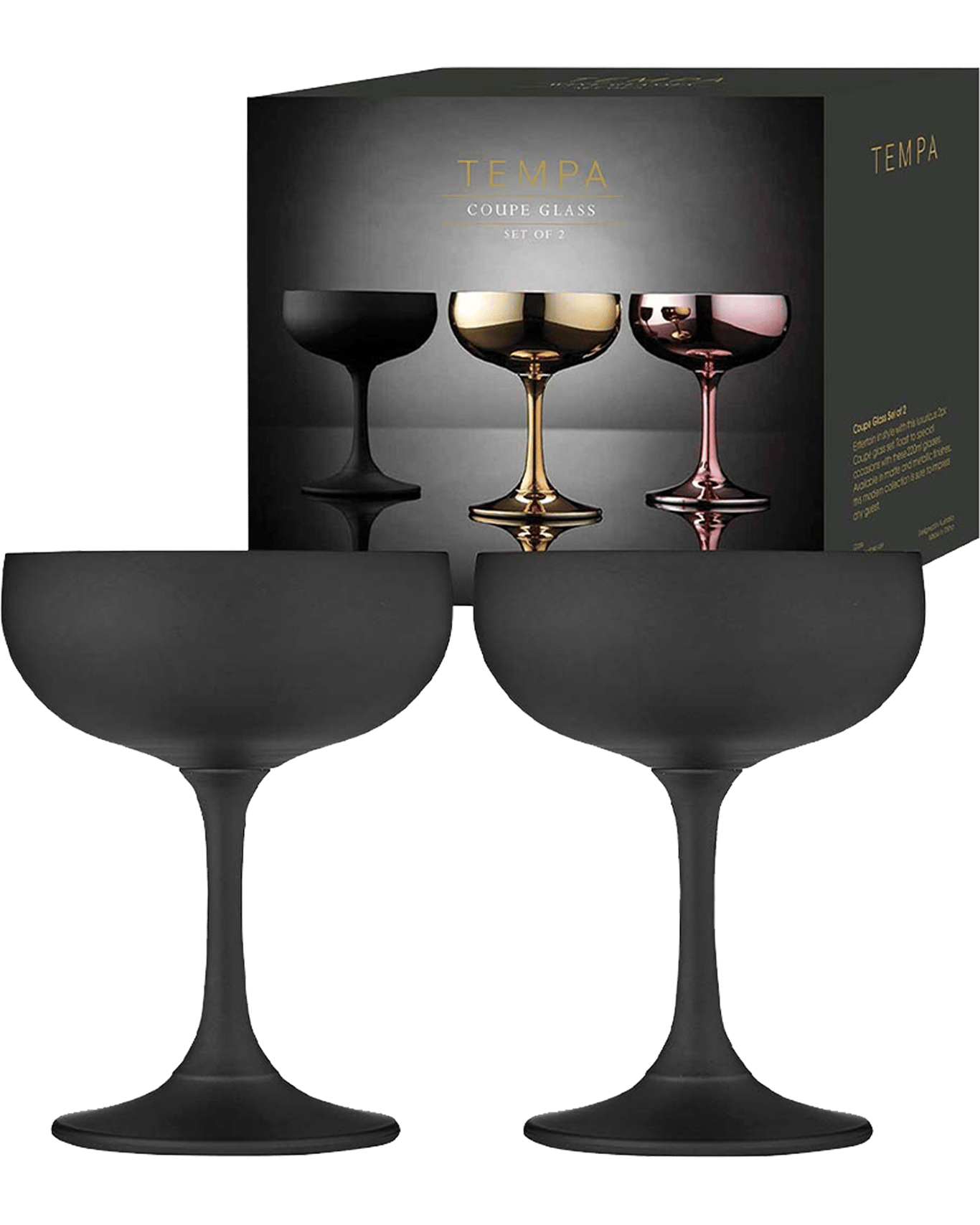 Buy Tempa Aurora Cocktail Coupe Glass Drinking Water/wine Cup Matte ...