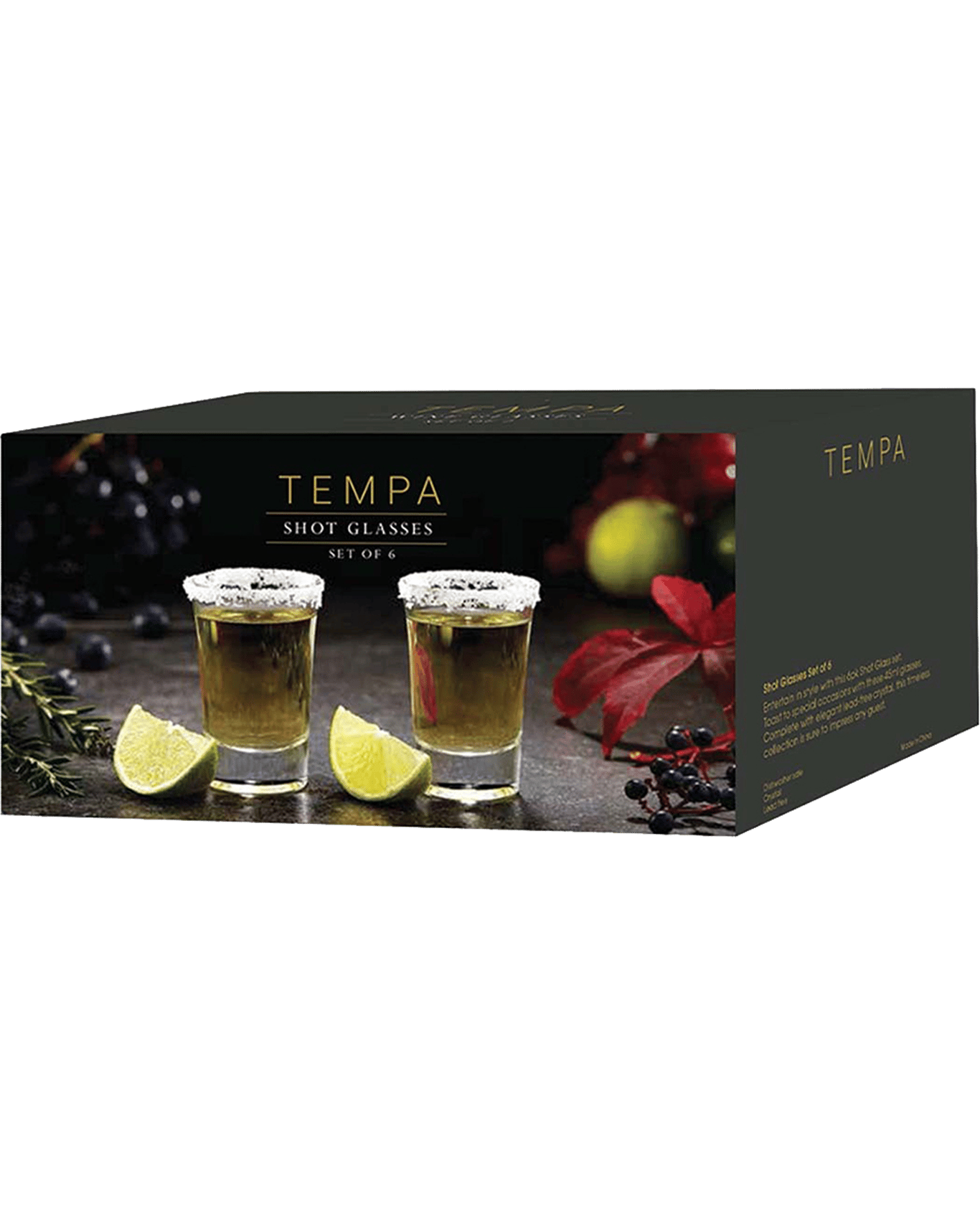 Buy Tempa Quinn Shot Glasses Set Party Liquor Drinkware Cup Clear 45ml ...