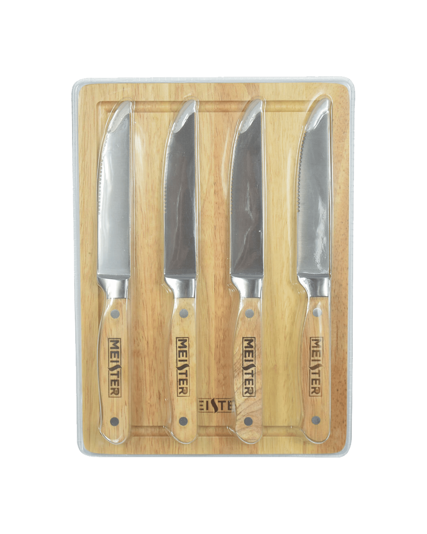 Buy Meister Bbq Stainless Steel Steak Knives & Block Cooking/food Gift ...
