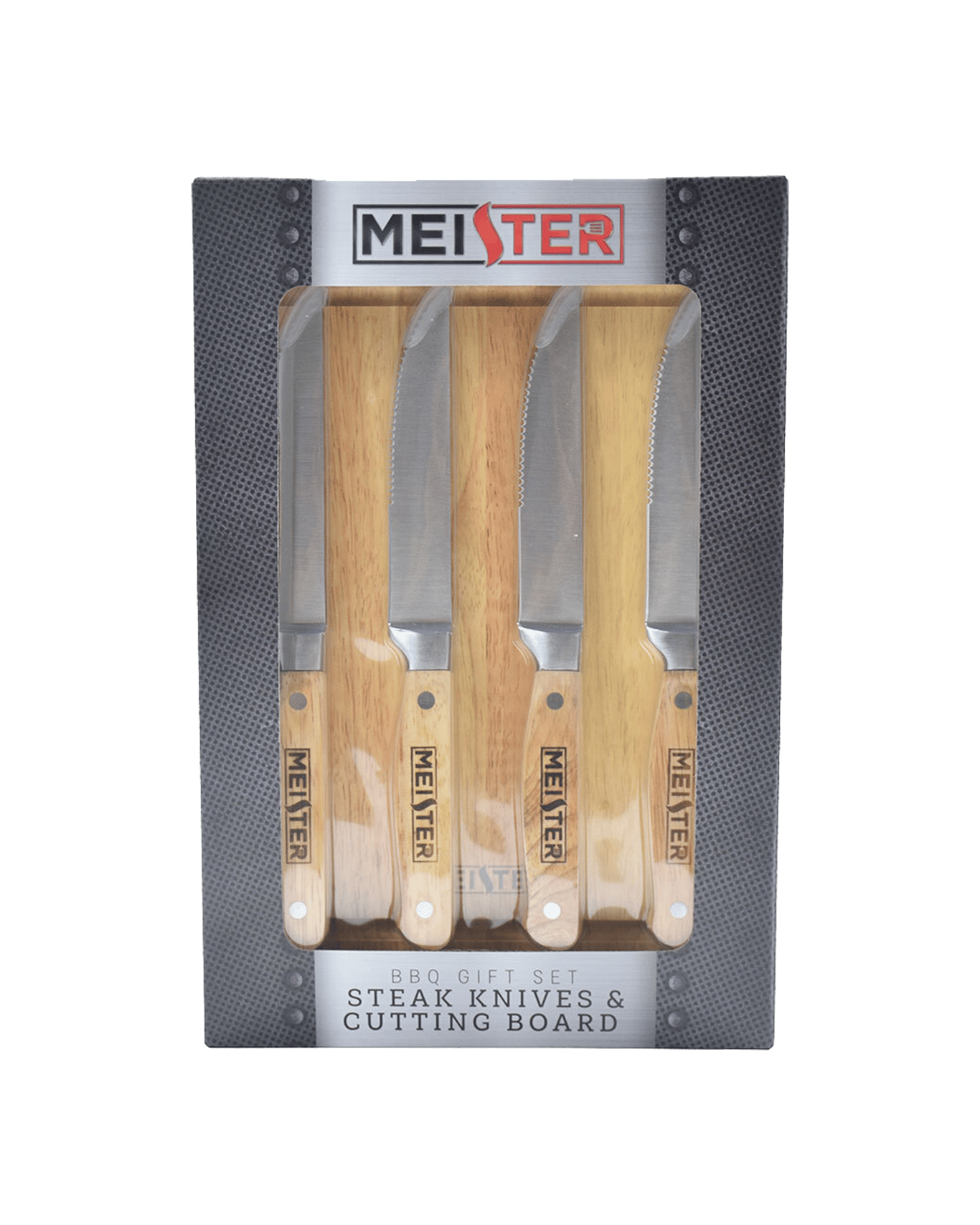 Buy Meister Bbq Stainless Steel Steak Knives & Block Cooking/food Gift ...