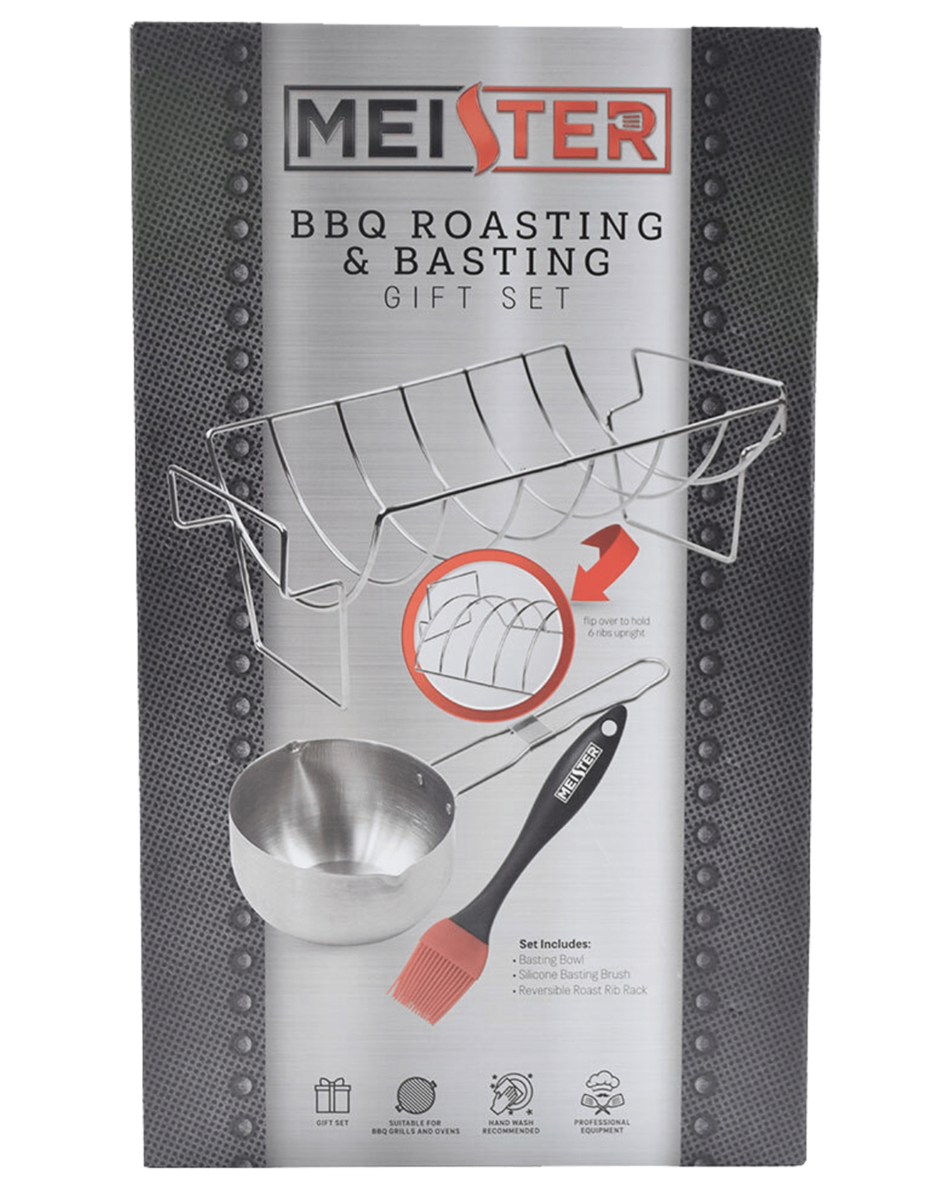 Buy Meister Bbq Roasting & Basting Brush/bowl/rack Gift Set Cooking/grilling Online @Lowest Price