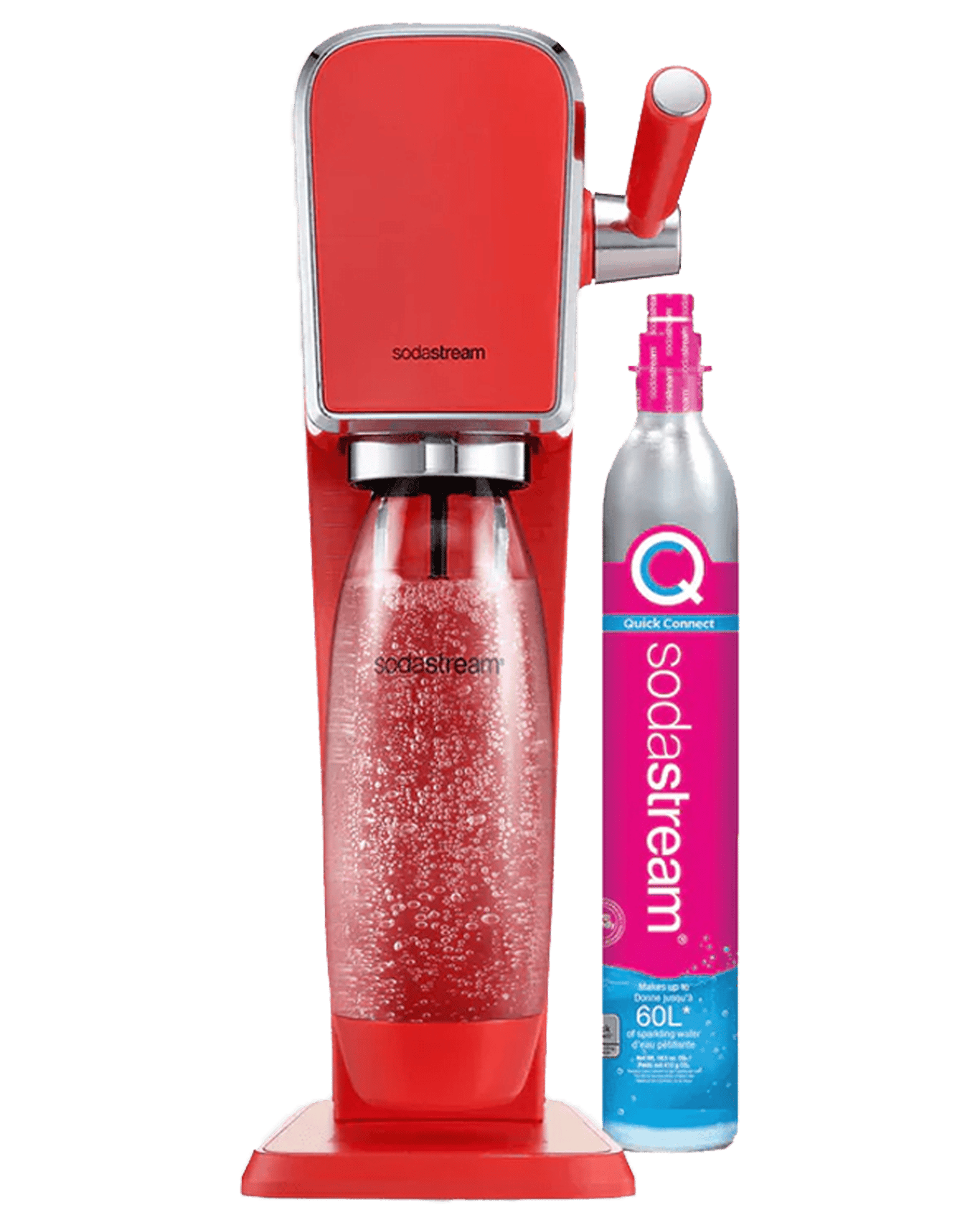 Buy Sodastream Art Sparkling Water Maker W/60l Gas Cylinder & 1l Bottle ...