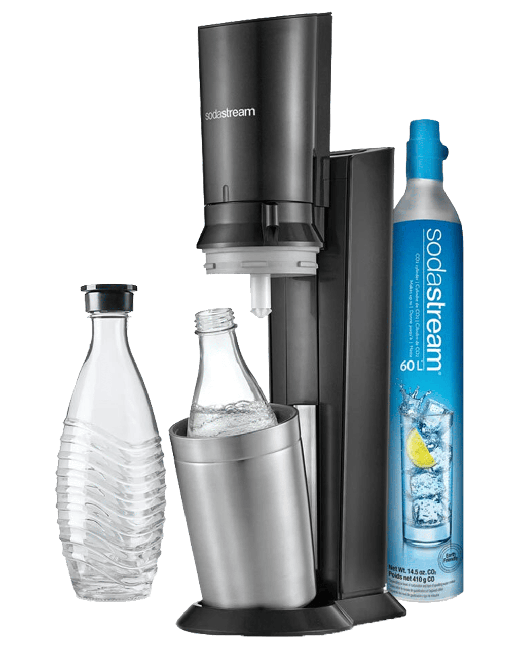 Buy Sodastream Crystal Sparkling/fizzy Water/soda Maker W/gas/2x Glass ...