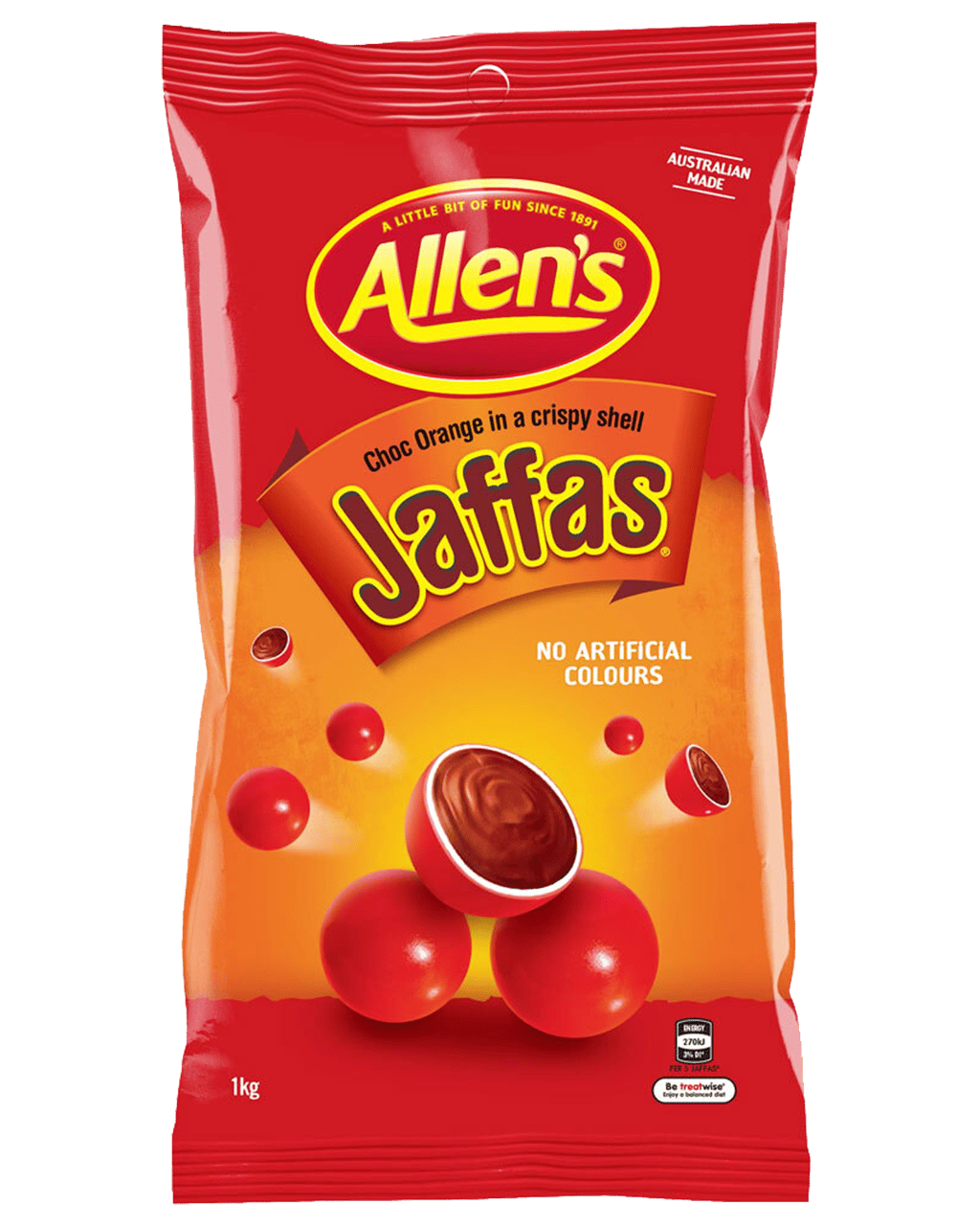 Buy Allen's Jaffas Choc Orange Crispy Crunchy Shell Candy/lolly Sweet ...