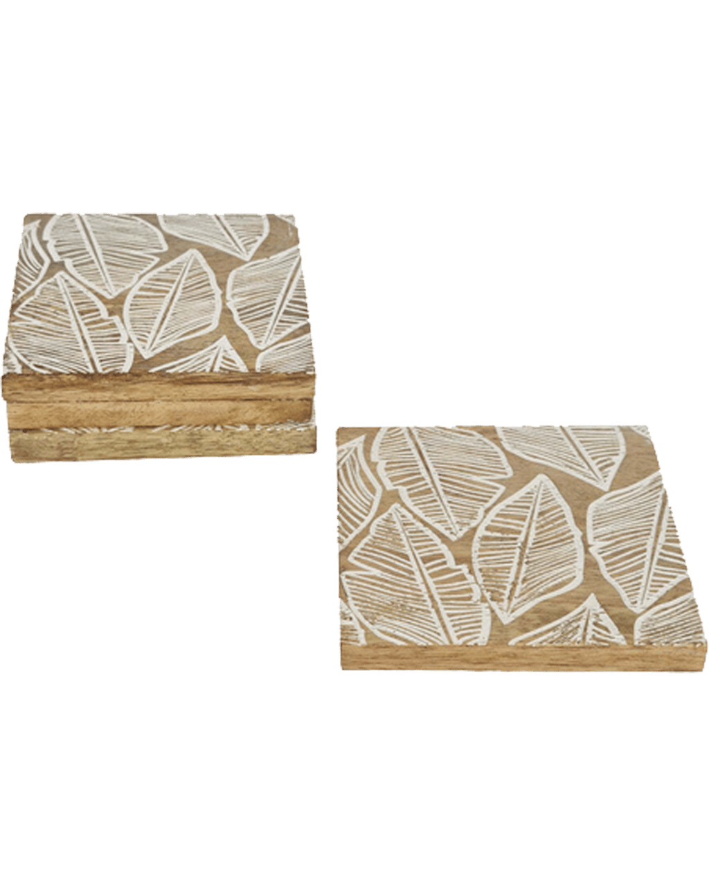 J. Elliot J.elliot Home Maya Mango Wood Coaster Square Drink Mat ...