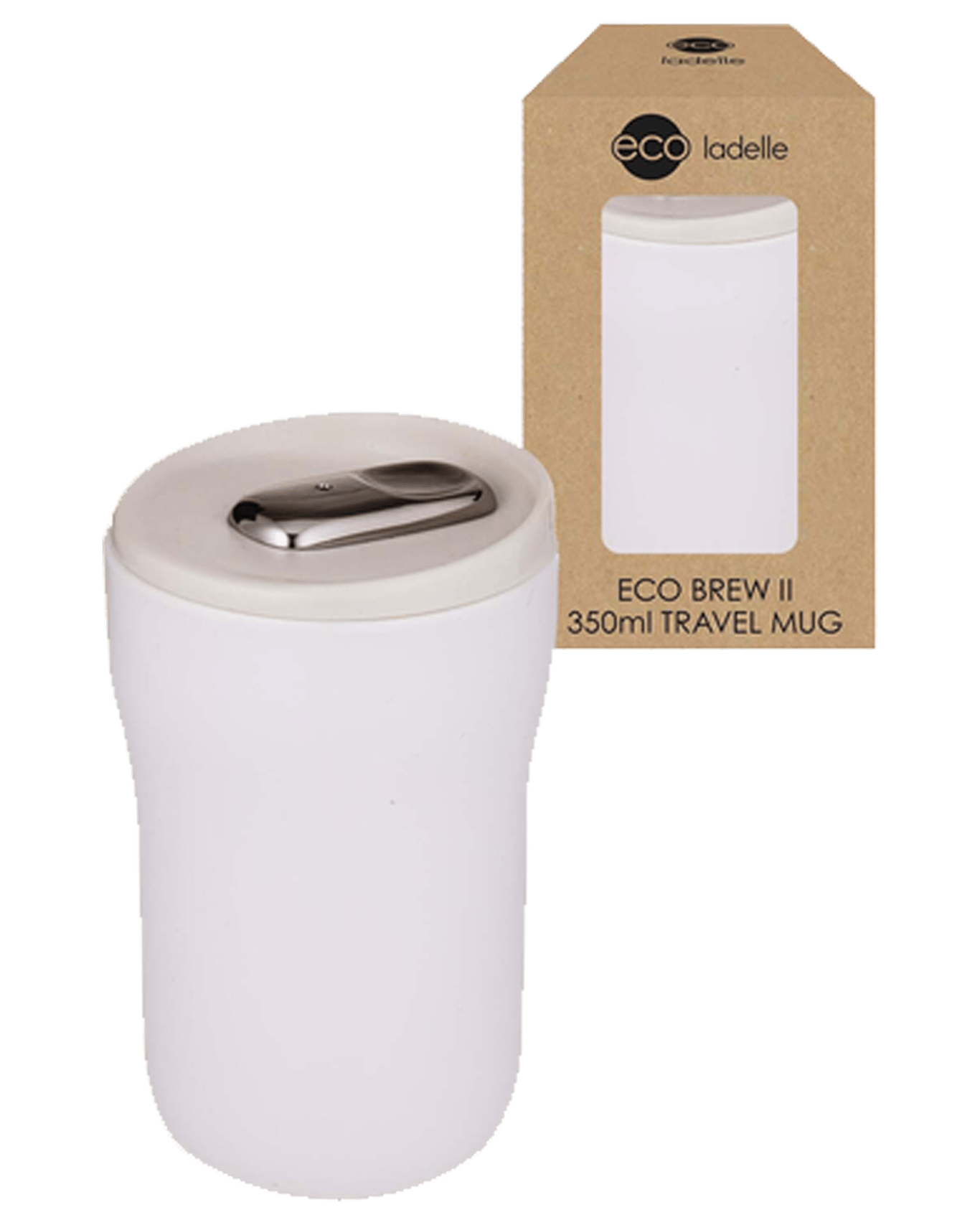 Buy Ladelle Eco Brew Ii Double Wall Ceramic 350ml Travel Mug/tumbler Cup Alabaster Online ...