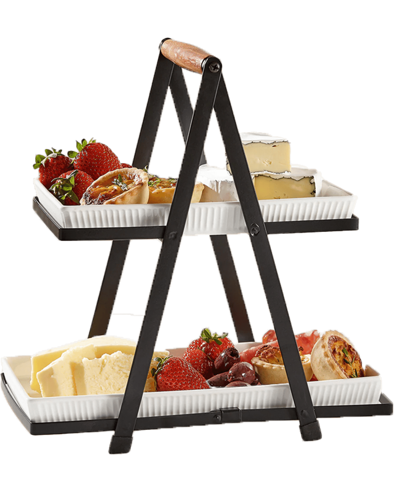Buy Formula Sports Classica 2 Tier Cheese/olive Serving Tower Porcelain ...