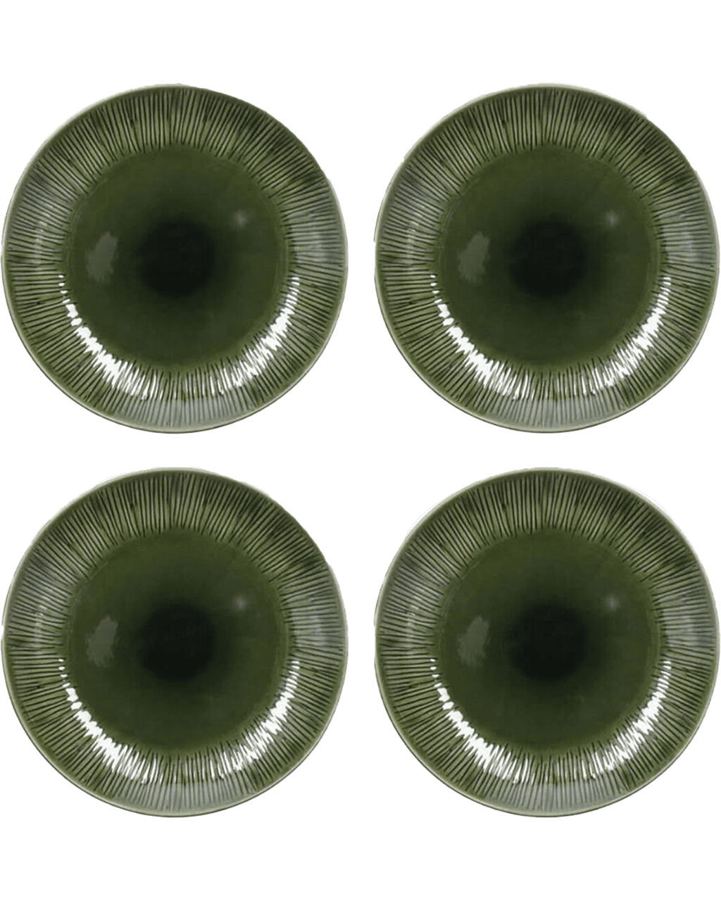 Buy Mikasa Jardin Stoneware Everyday Dining Dinner Plate Set, - Green ...