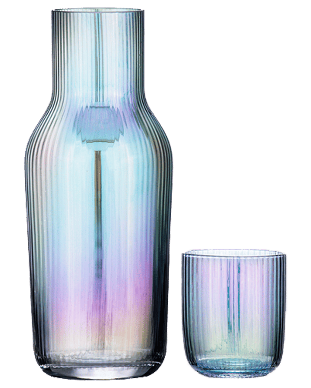 Buy Tempa Thalia Crystal Carafe Pitcher & Glass Tumbler Set Black Pearl ...