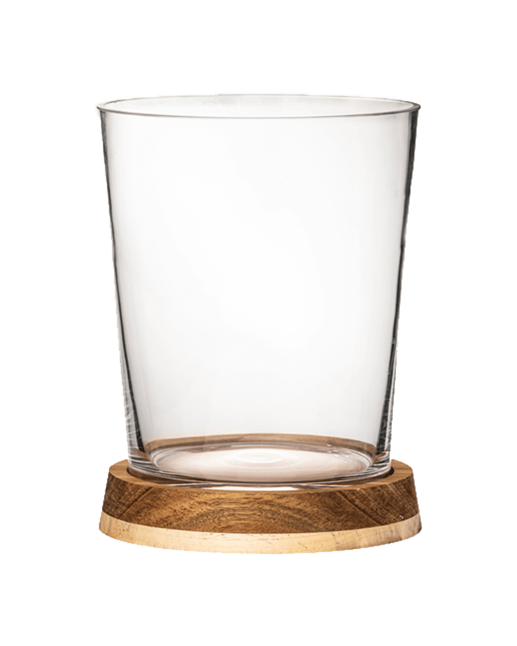Buy Tempa Harvey Glass Ice Bucket Barware Container W/ Wooden Base ...