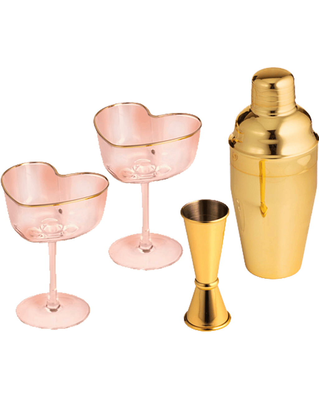 Tempa Amour Cocktail Maker Stemmed Cup/jigger/shaker Barware Pink/gold ...