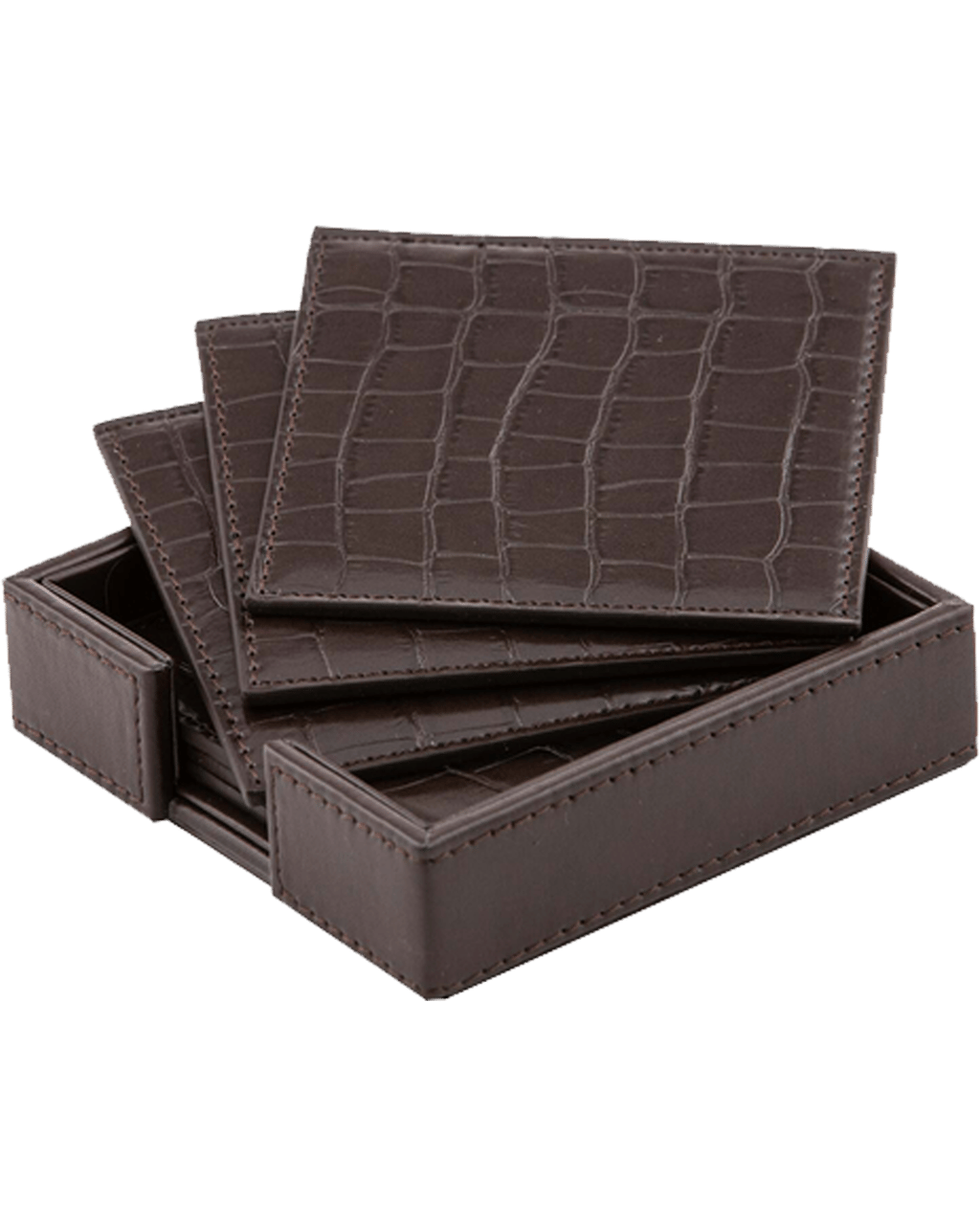 Buy Tempa 6pk Giovanni Square Pu Coaster Set Drink Table Protection Mat ...