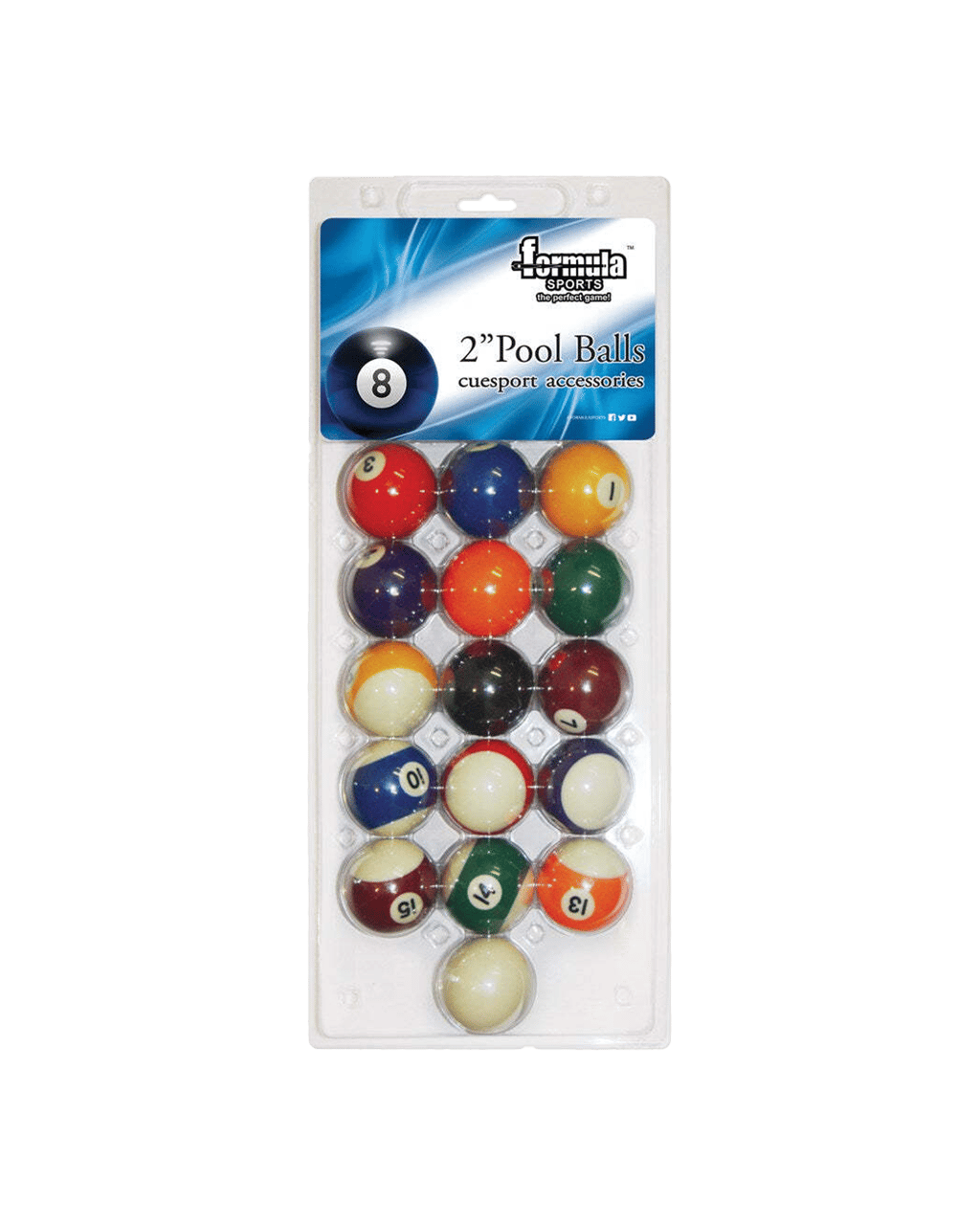 Buy Formula Sports 16pc Standard Pool Balls 2" Blister Set Billiard ...