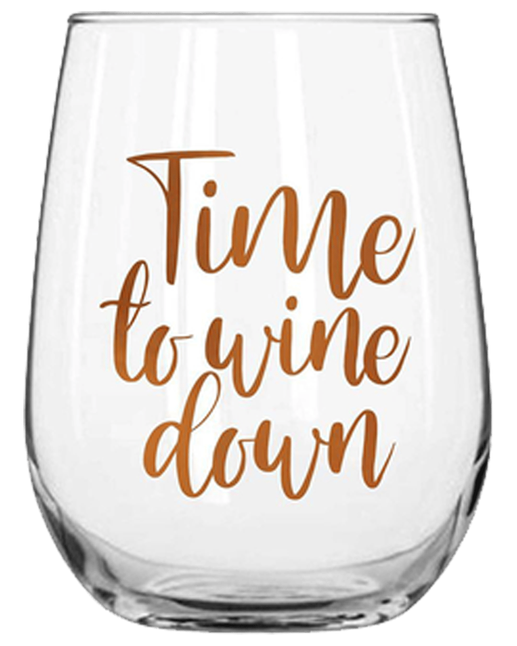 Buy Unbranded Time To Wine Stemless Wine/alcohol Glass Rose Gold ...