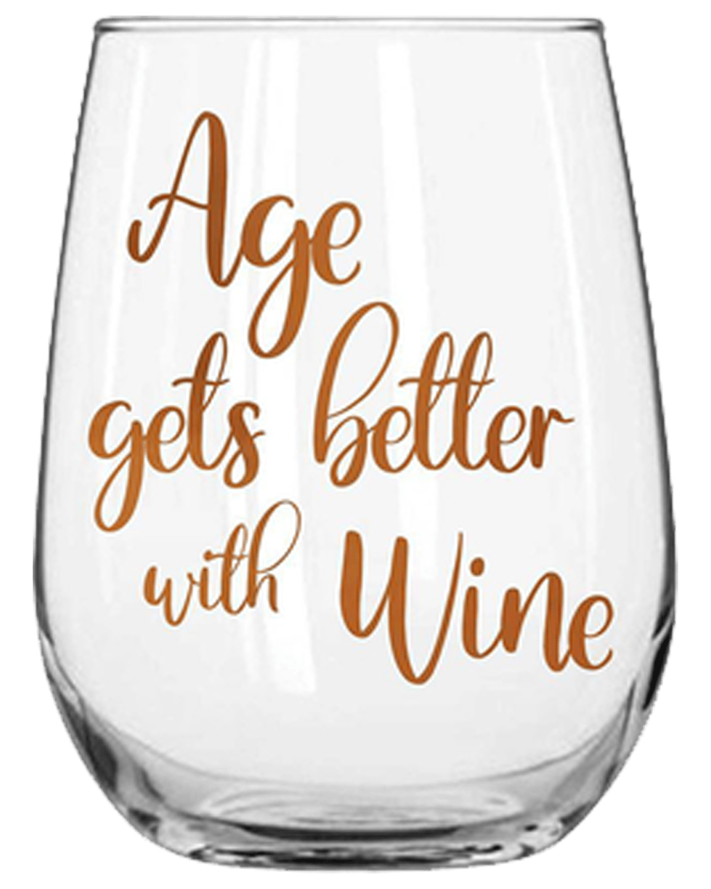 Buy Unbranded Age Gets Better Stemless Wine/alcohol Glass Rose Gold ...