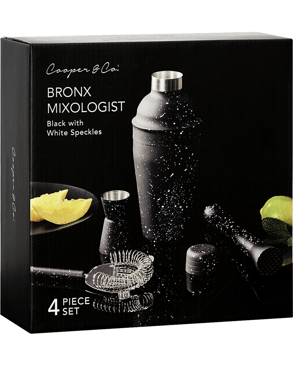 Buy Cooper & Co Mixologist Cocktail Drink Bartender Set/kit Metal Black ...