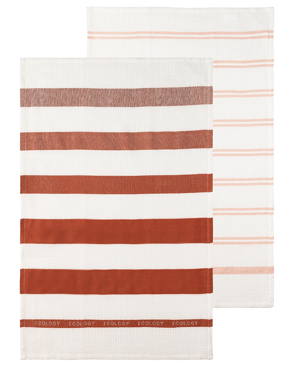 Buy Ecology Foundation Kitchen/dish Tea Towel Set 100% Cotton Rust ...