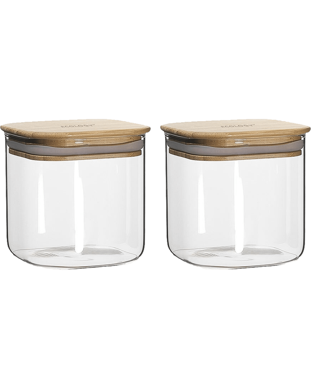 Buy Ecology Pantry Square Glass Canister Storage Organiser W/bamboo Lid ...