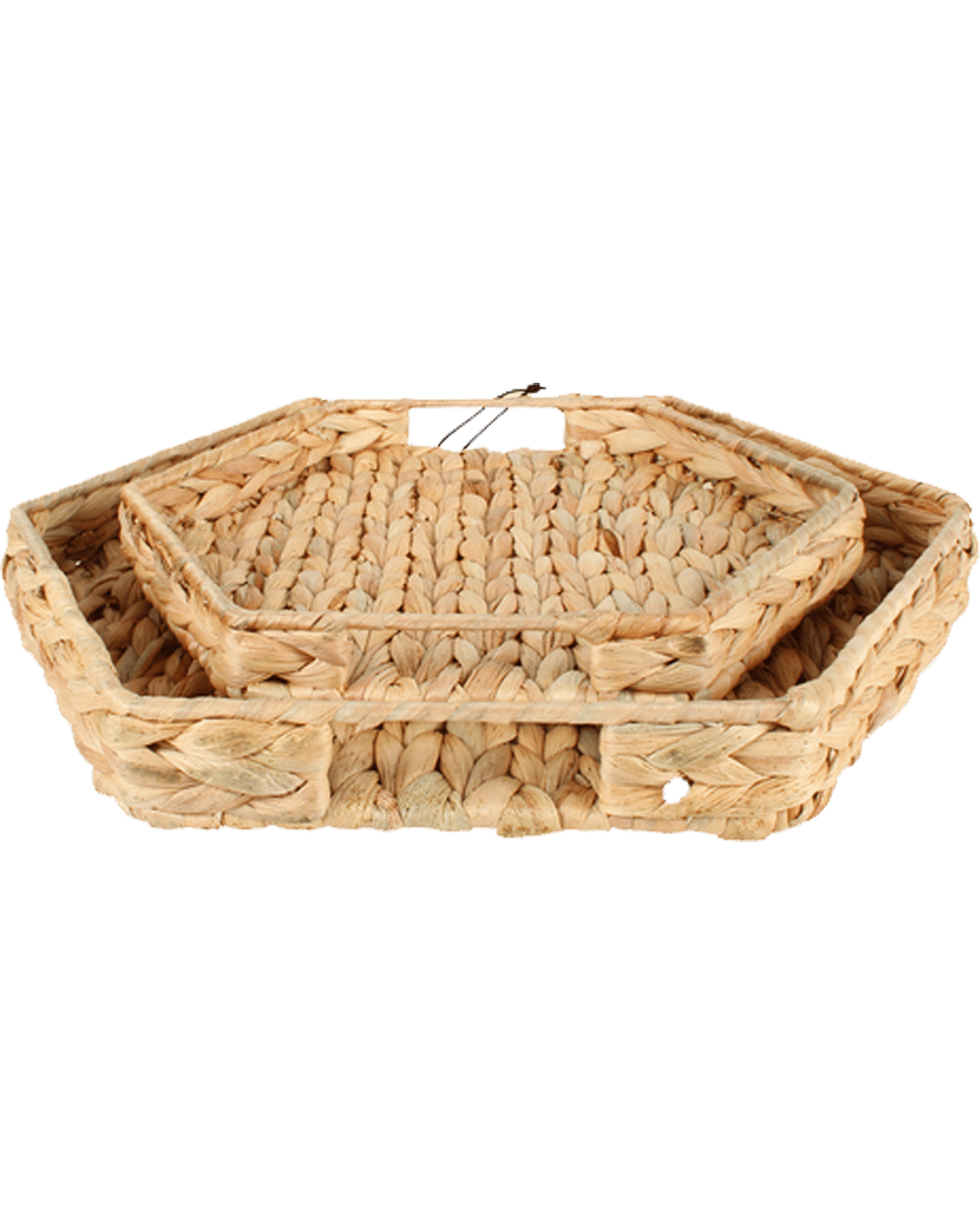 Buy Maine & Crawford Walu Water Hyacinth Hexagon Home Display Tray Set ...
