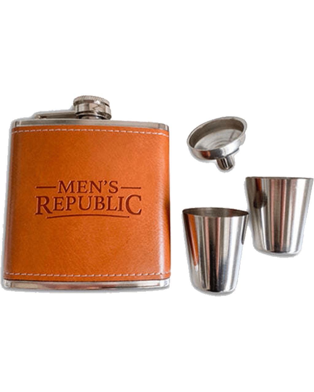 Buy Men's Republic Whiskey And Spirits Hip Flask, Funnel And 2 Cups ...