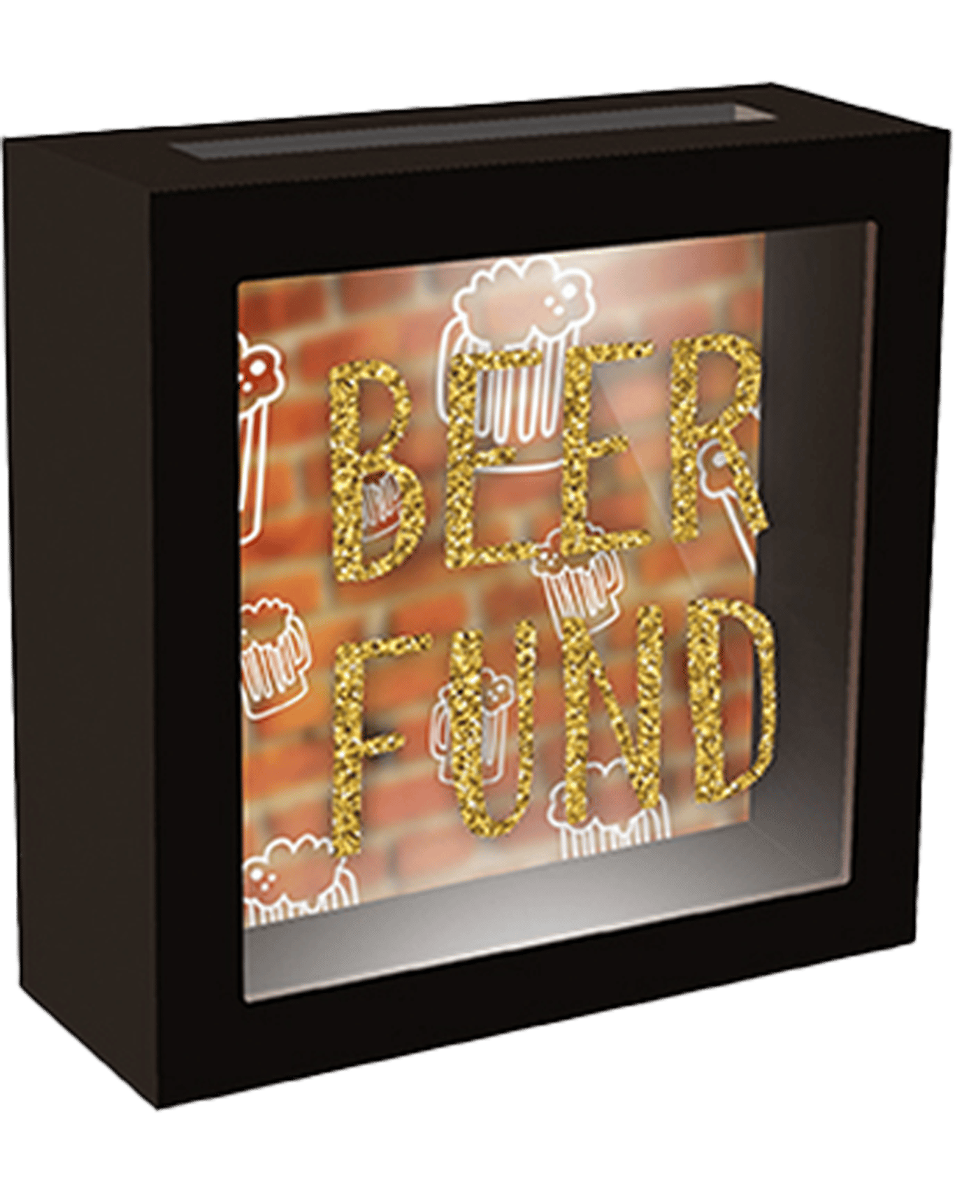 Unbranded Beer Fund Novelty Decorative Funny Money Bank Gold Text Black ...