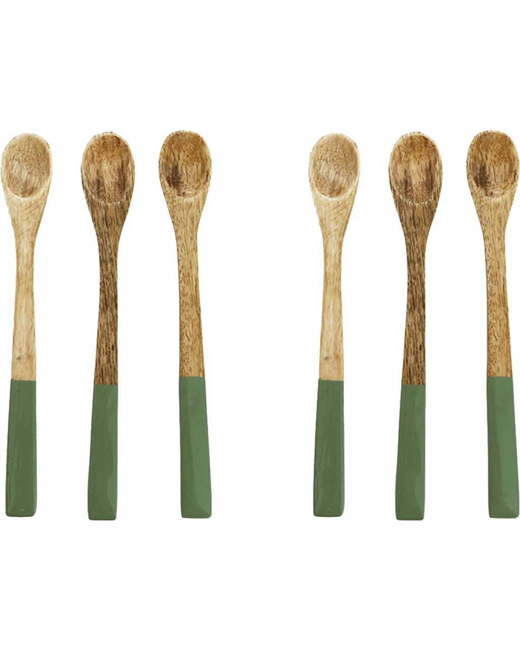 Buy Urban 3pc Mango Wood Mini Serving Spoons Kitchen Utensil Green ...