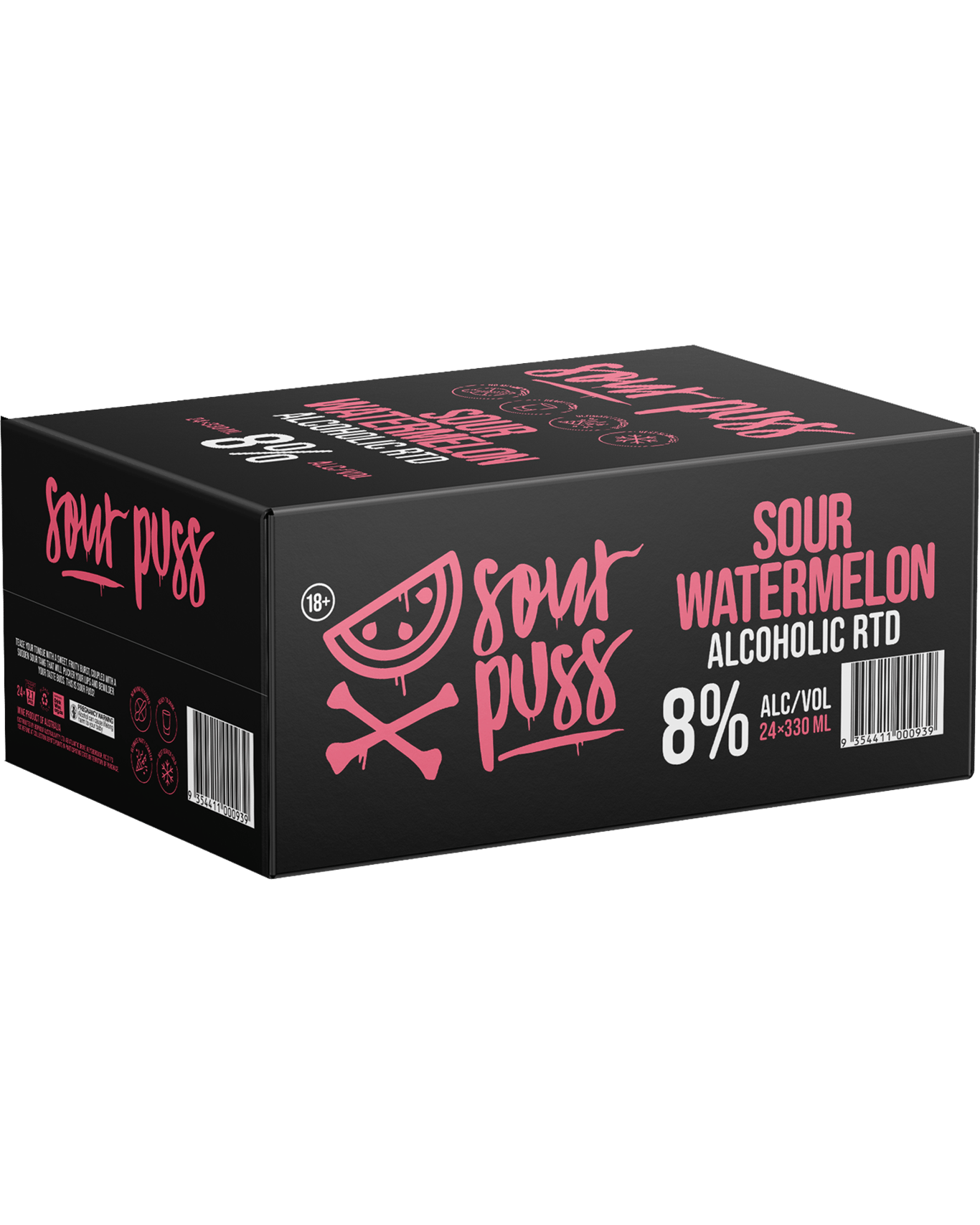 Buy Sour Puss Sour Watermelon Rtd Can 330ml Online @Lowest Price