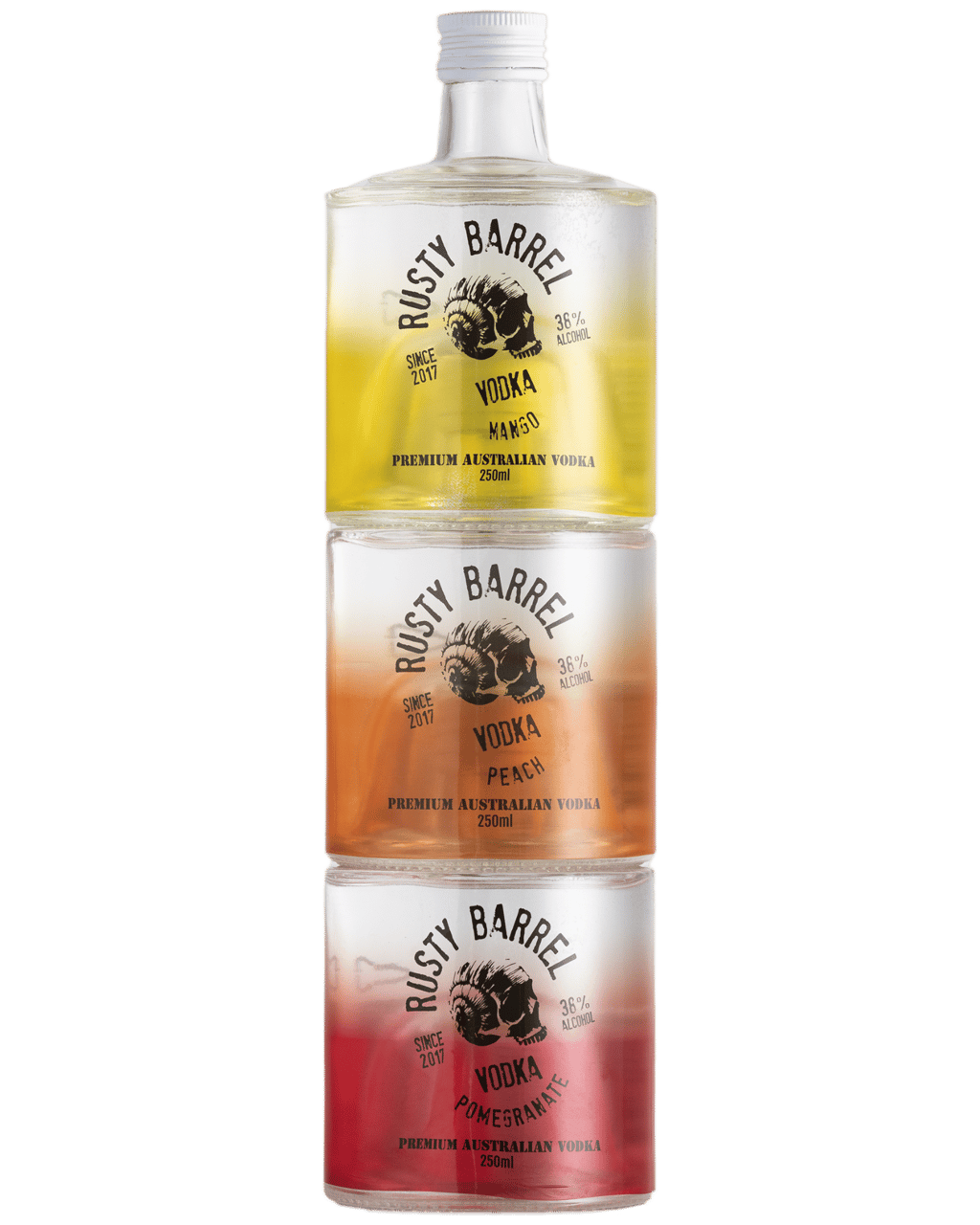 Buy Rusty Barrel Spirits Flavoured Vodka 3 Pack Stack Pomegranate ...