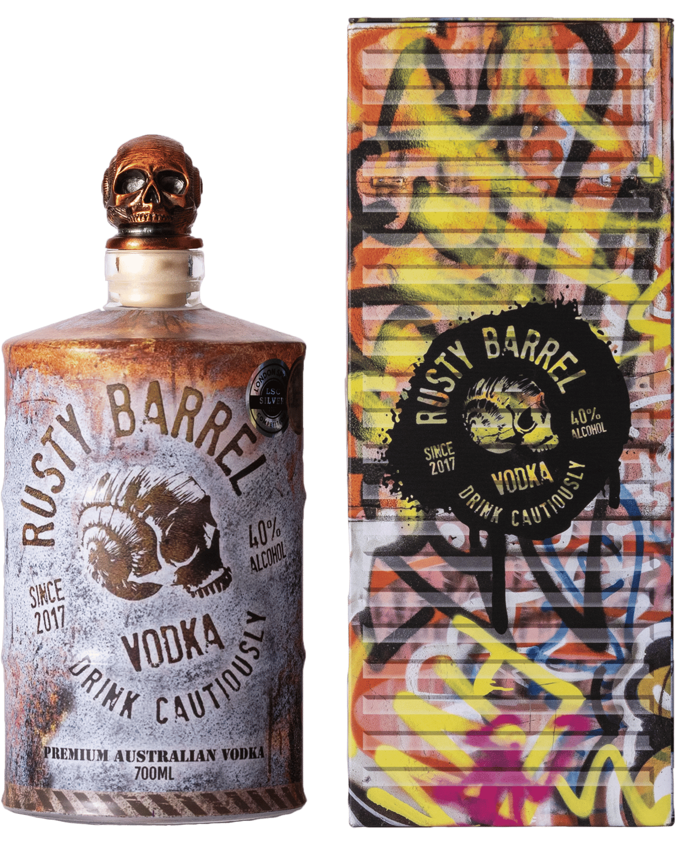 Buy Rusty Barrel Spirits Rusty Barrel Vodka Gift Box - Graffiti Online ...