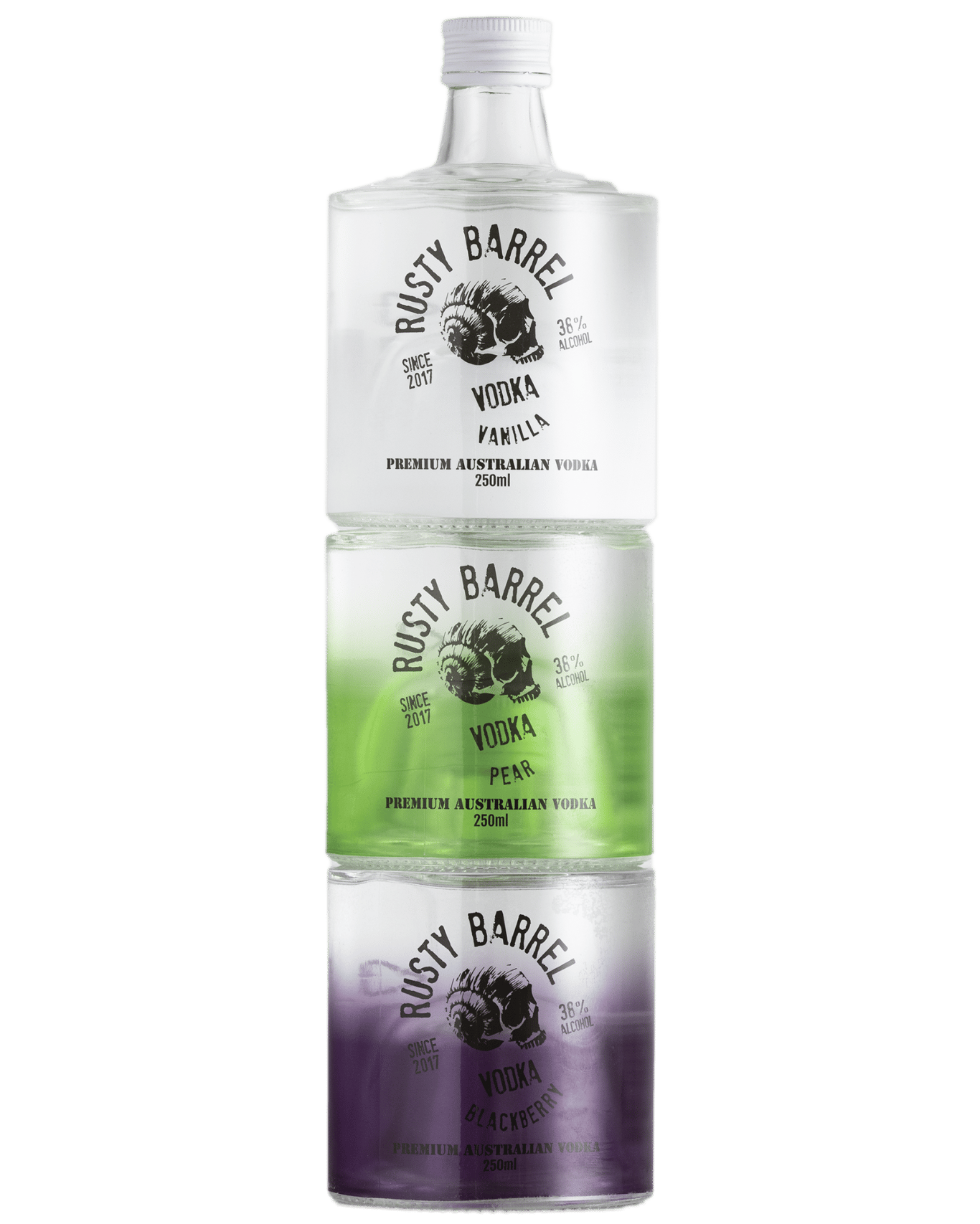 Buy Rusty Barrel Spirits Flavoured Vodka 3 Pack Stack Blackberry ...