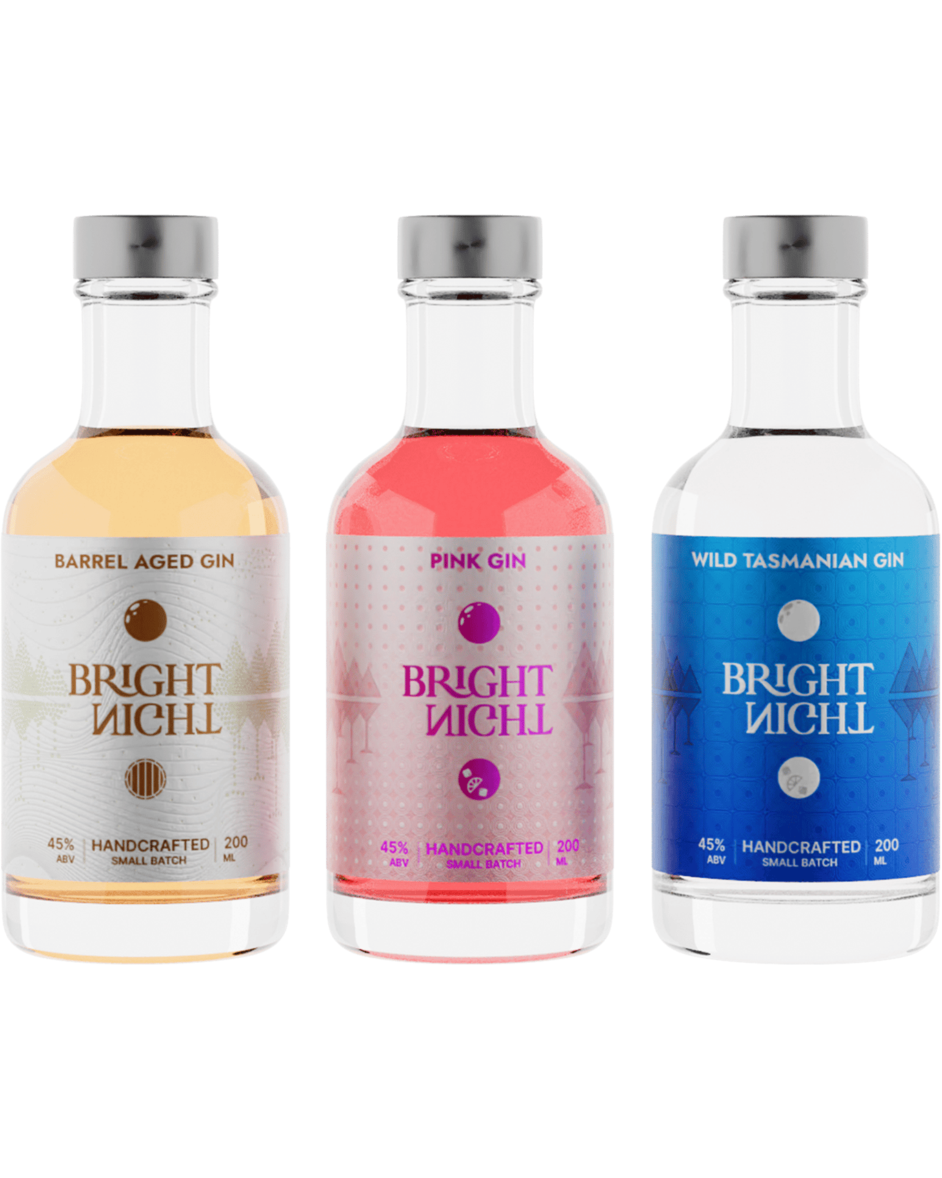 Buy Bright Night Gin Gift Pack 3 X 200ml Online @Lowest Price