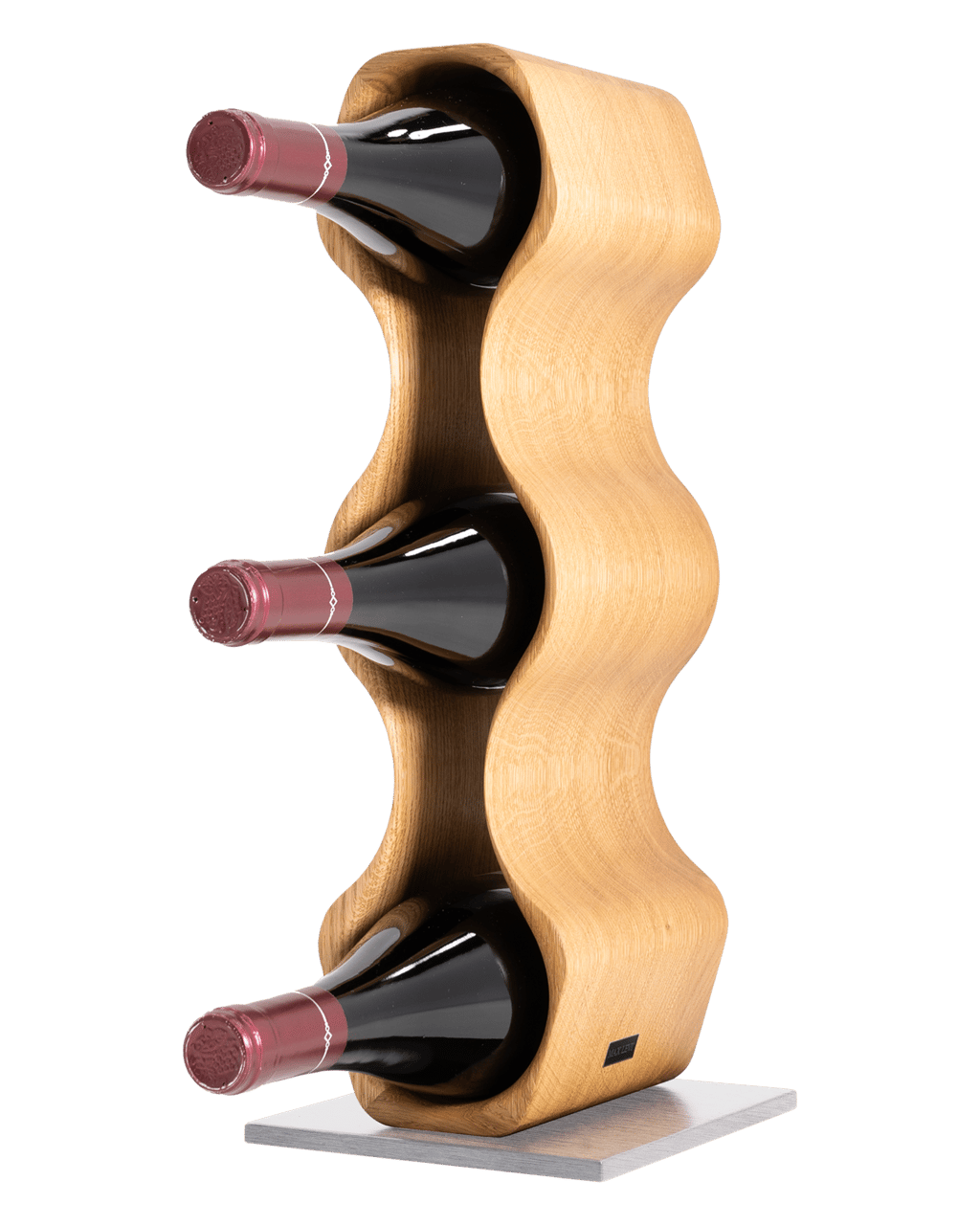 Buy Max Levi Harmony Wine Rack Select Oak Silver Base Online @Lowest Price