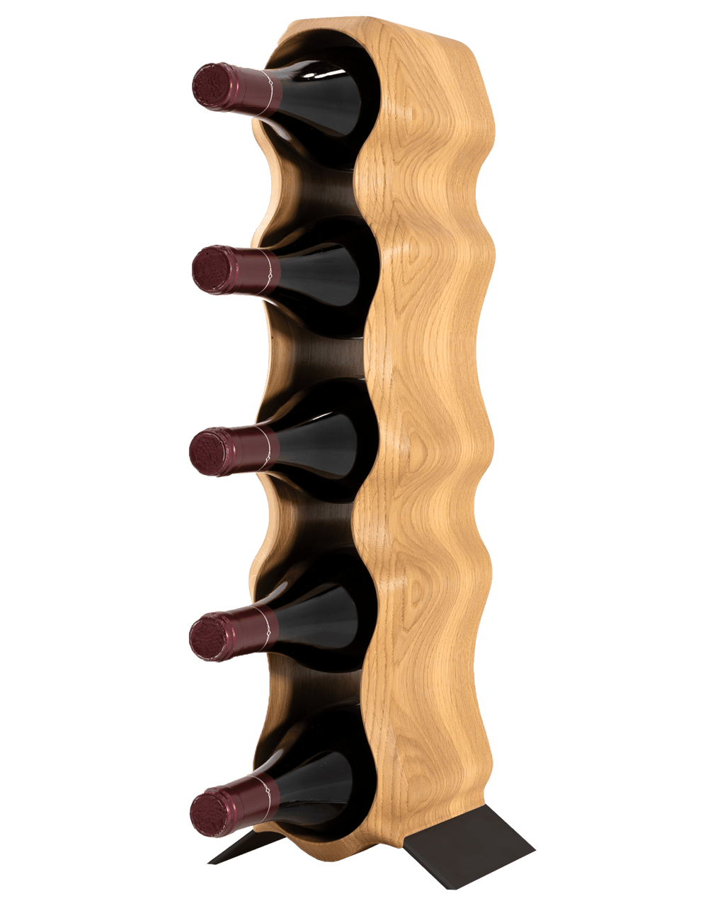 Buy Max Levi Natura Wine Rack Select Oak, Black Stand Online (Low ...