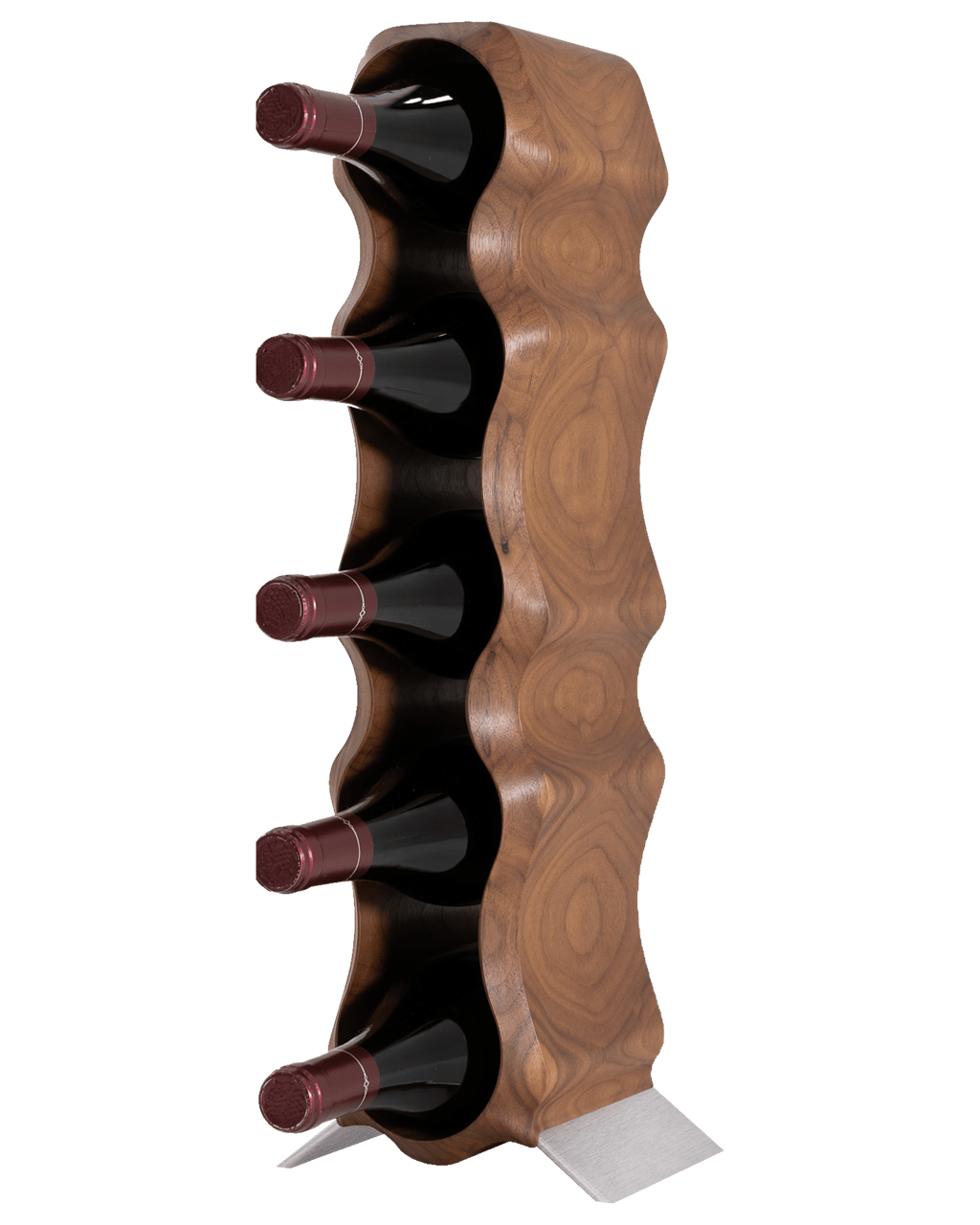 Buy Max Levi Natura Wine Rack American Walnut Silver Stand Online (Low ...