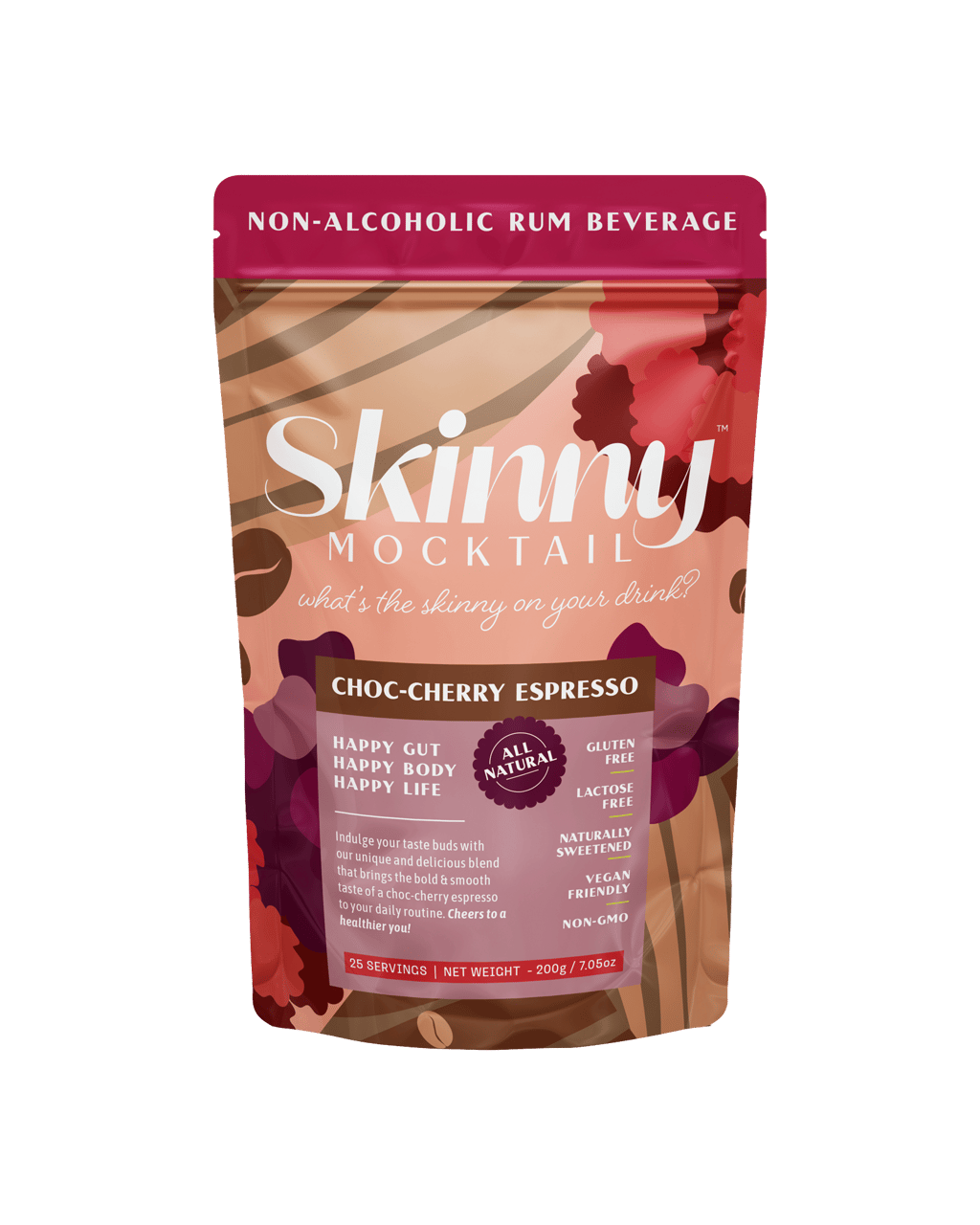 Buy Skinny Mocktail Choc-cherry Espresso / Non-alcoholic Rum / 200g ...