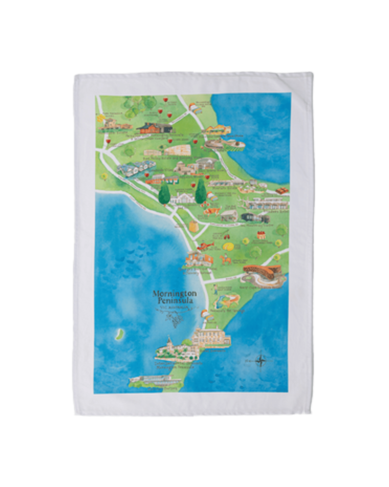 Buy Australian Map Gifts Mornington Peninsula Wine Region Map Apron & 2 ...