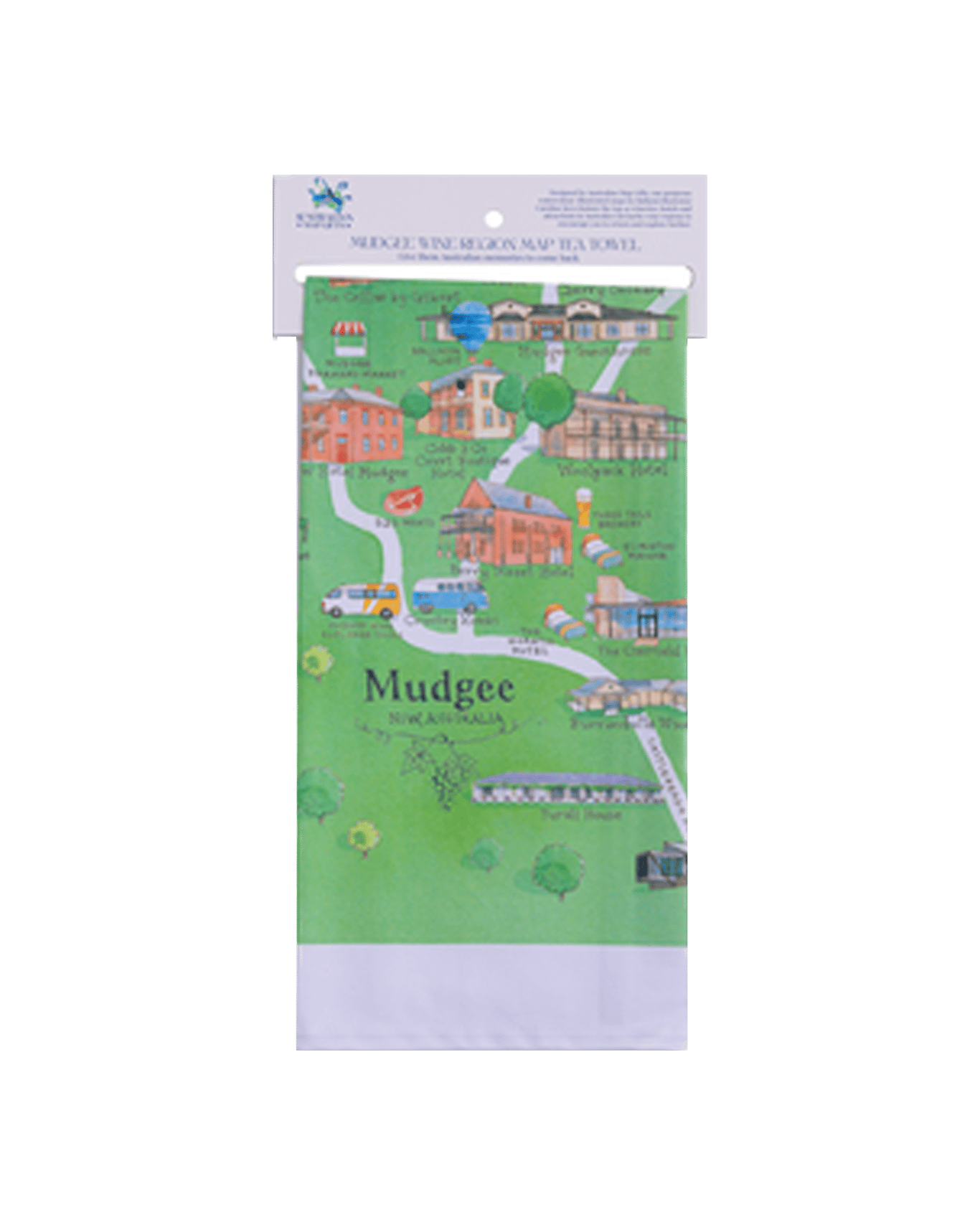 Buy Palatable Tea Towels Mudgee Wine Region Map Tea Towel Set Online ...