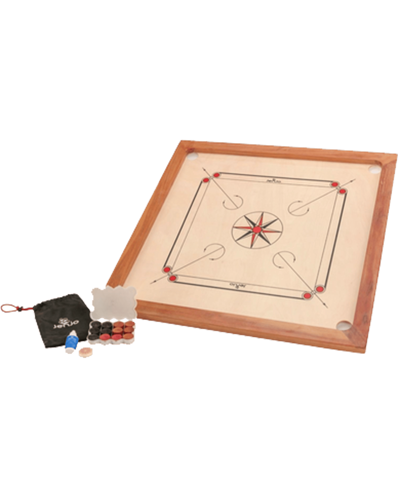 Buy Jenjo Games 84x84cm Plywood Carrom Board With 74x74cm Internal ...