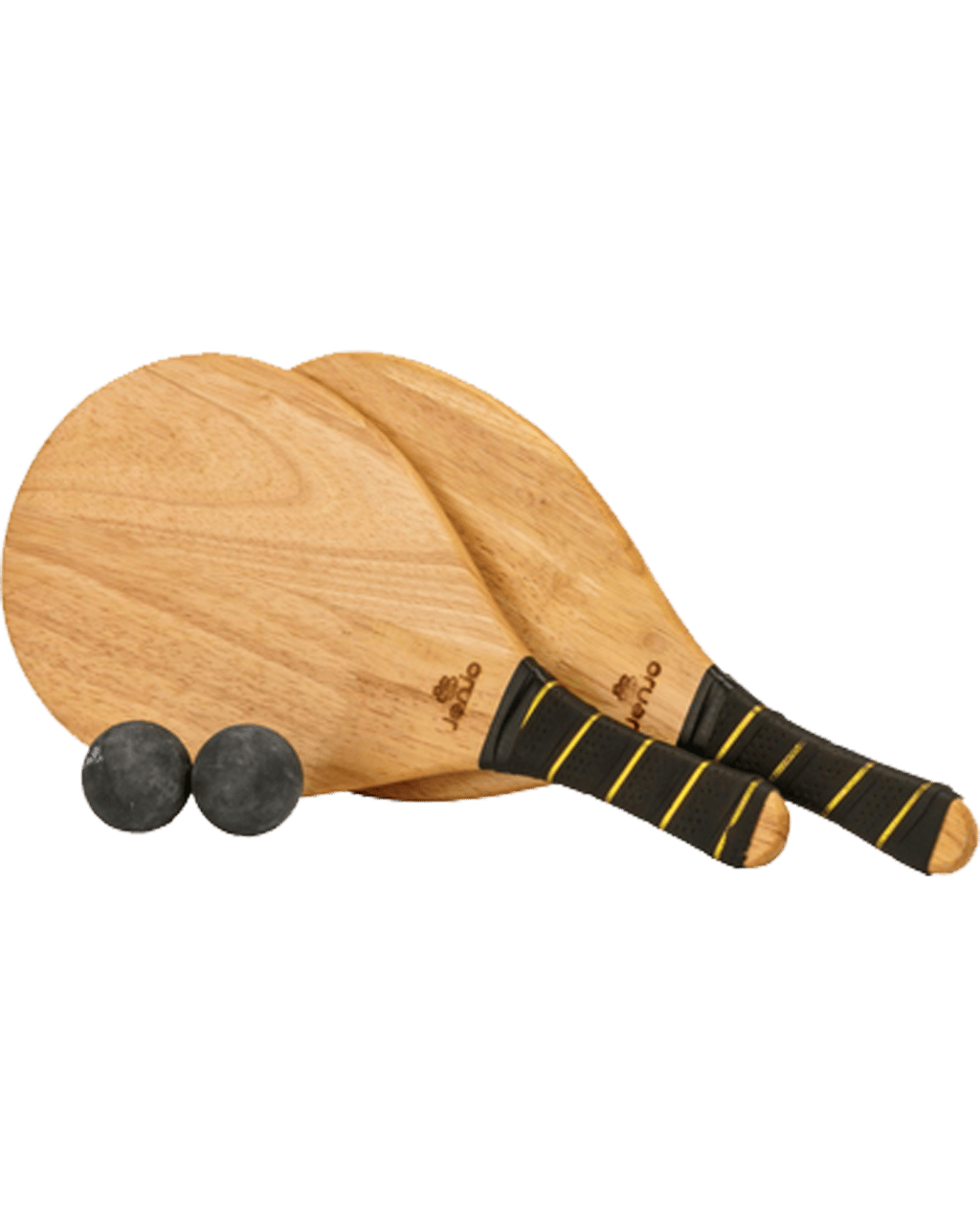 Buy Jenjo Games Hardwood Frescobol Beach Paddle Ball Set With Bag ...