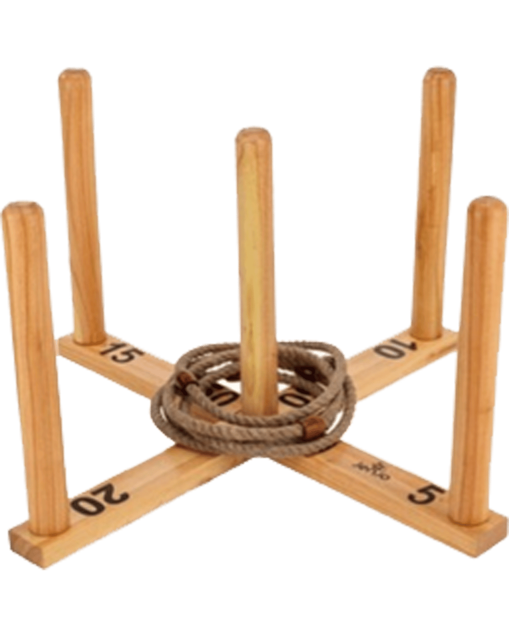 Buy Jenjo Games Mega Quoits Wooden Rope Ring Toss Outdoor Game Set ...